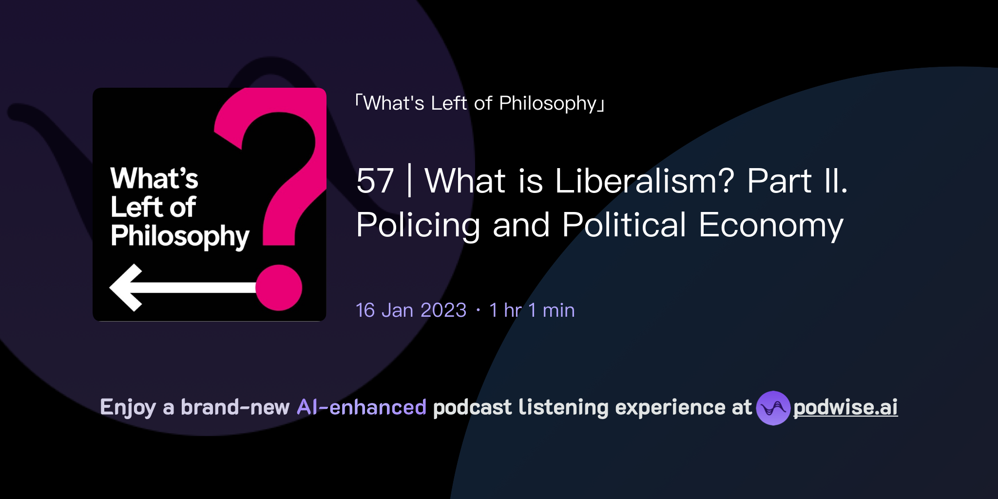 57 | What is Liberalism? Part II. Policing and Political Economy | What ...