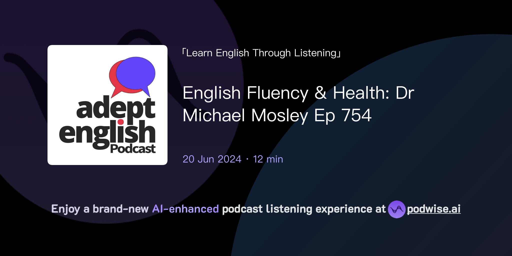 English Fluency & Health: Dr Michael Mosley Ep 754 | Learn English ...