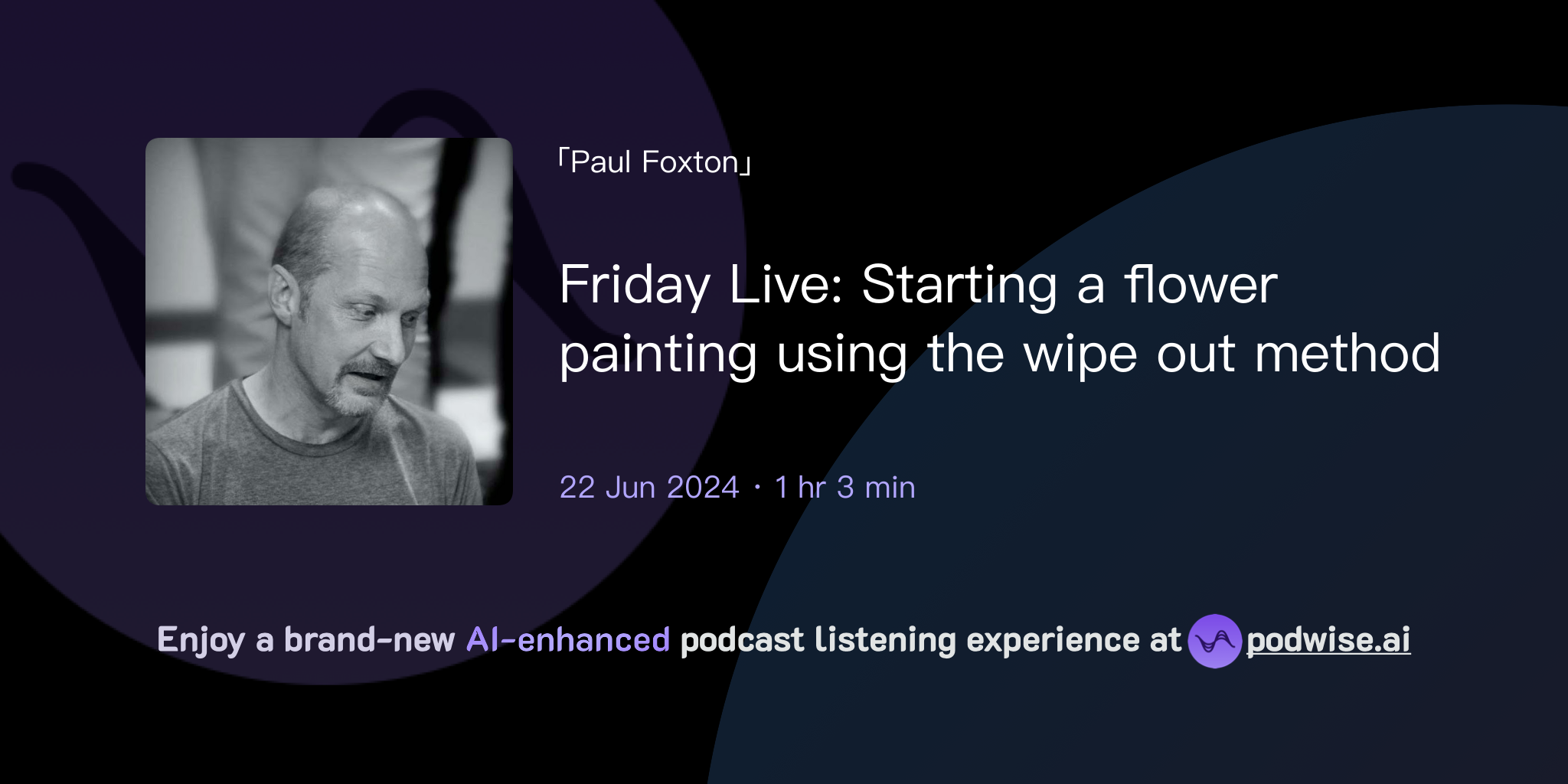 Friday Live: Starting a flower painting using the wipe out method ...