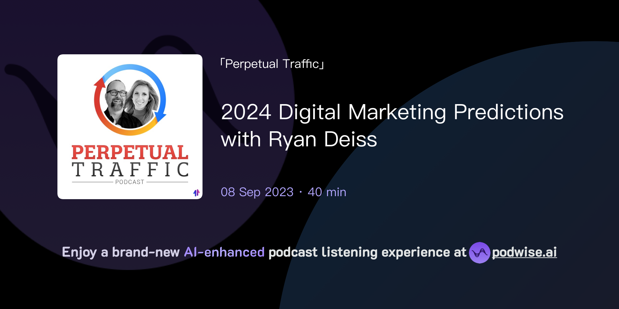 2024 Digital Marketing Predictions with Ryan Deiss | Perpetual Traffic | Podwise