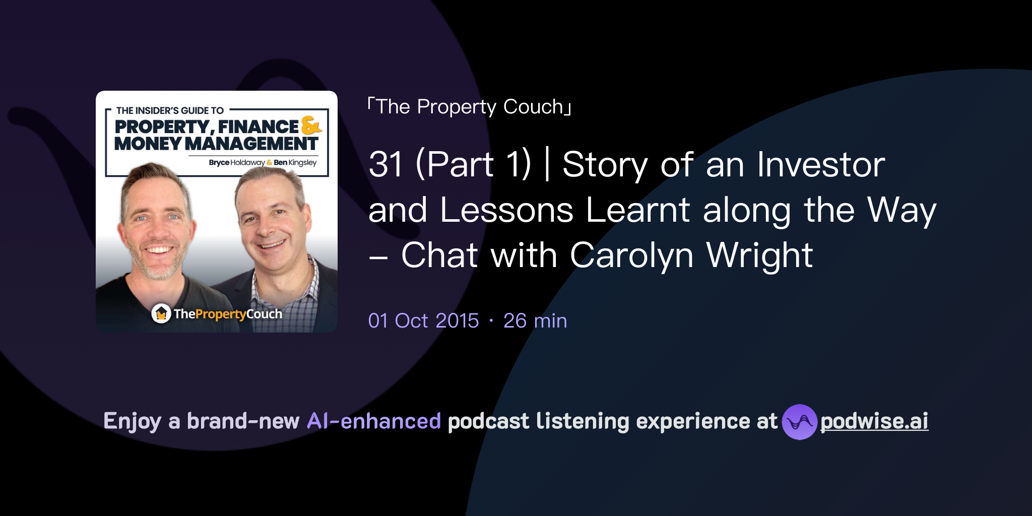 31 (Part 1) | Story of an Investor and Lessons Learnt along the Way - Chat with Carolyn Wright ...