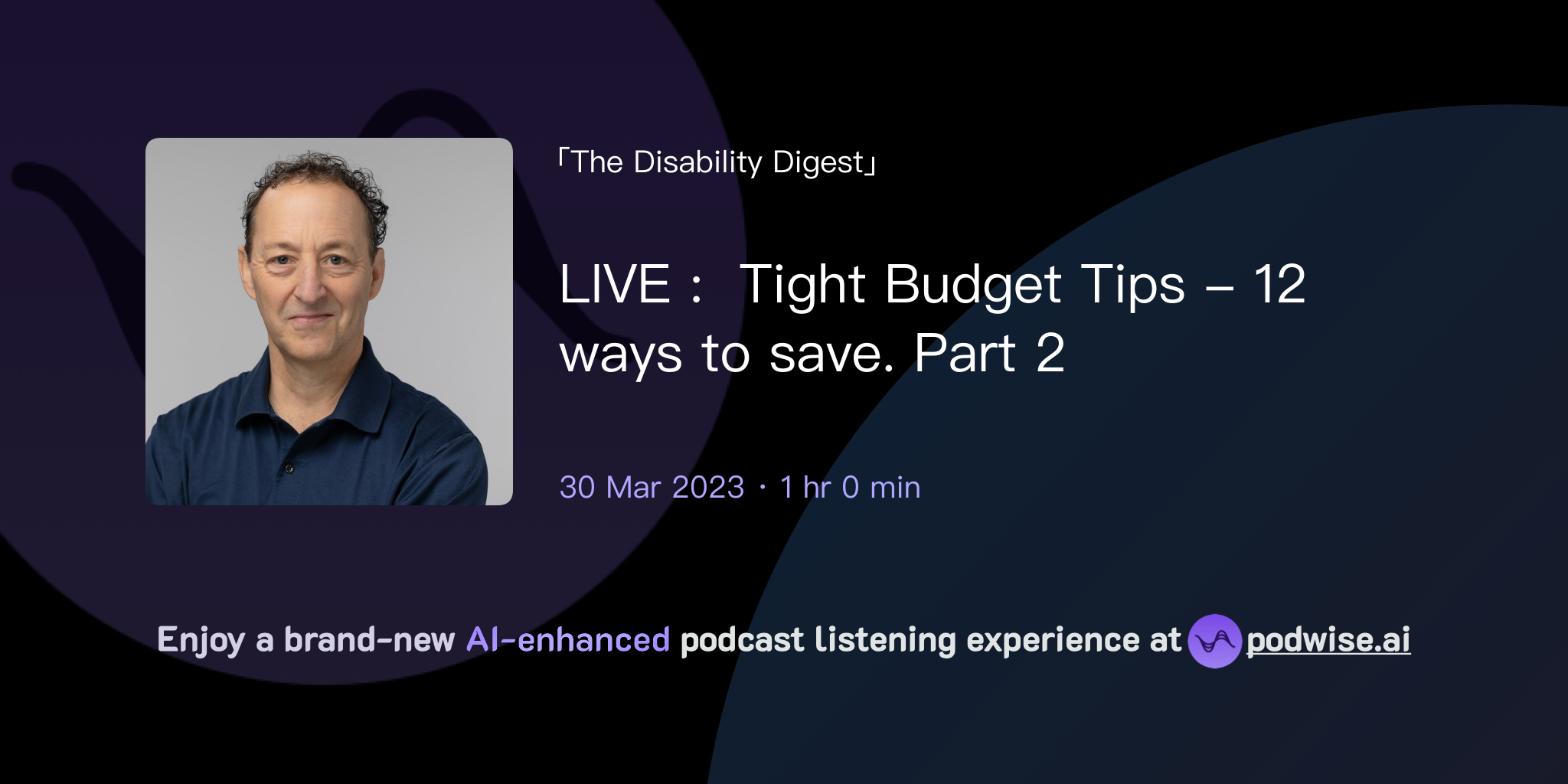 LIVE : Tight Budget Tips - 12 ways to save. Part 2 | The Disability ...