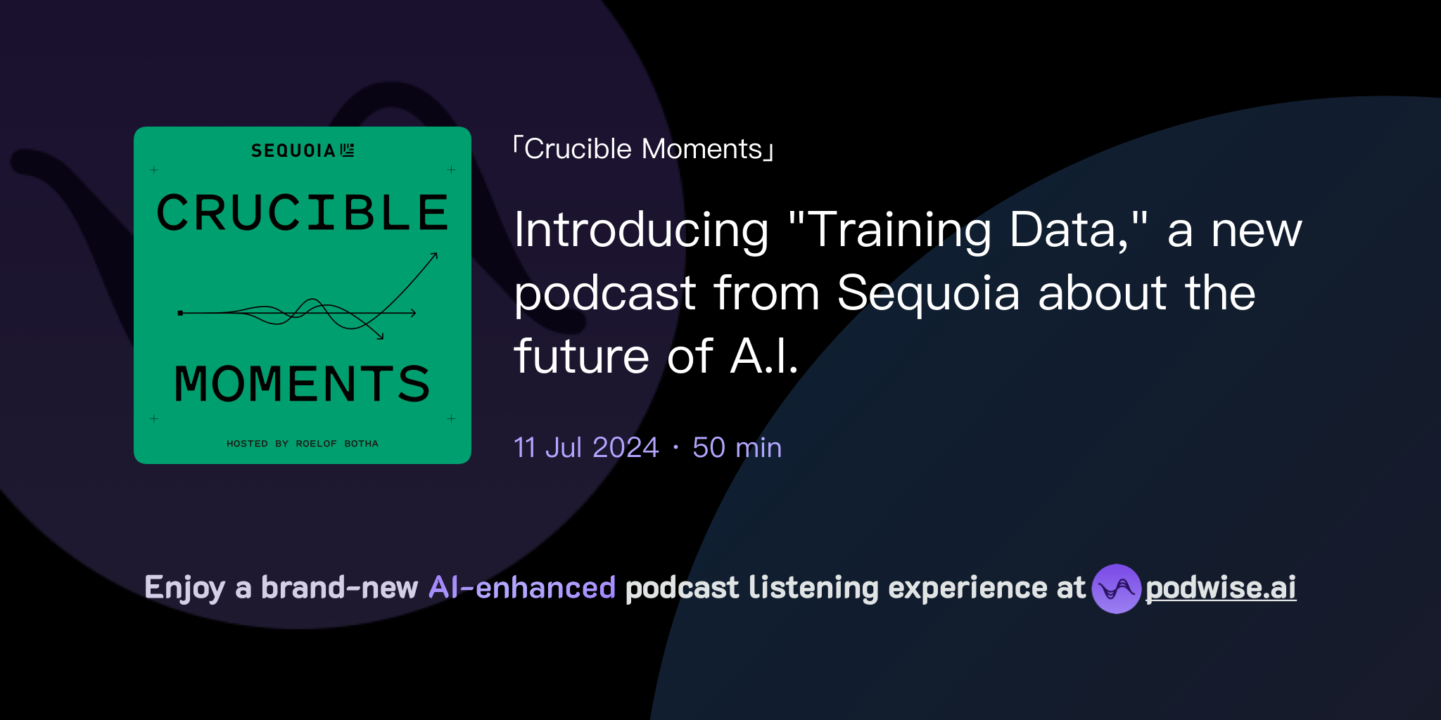 Introducing "Training Data," a new podcast from Sequoia about the future of A.I. | Crucible ...