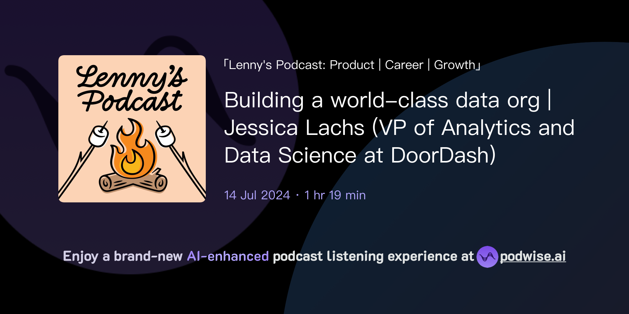 Building a world-class data org | Jessica Lachs (VP of Analytics and Data Science at DoorDash ...