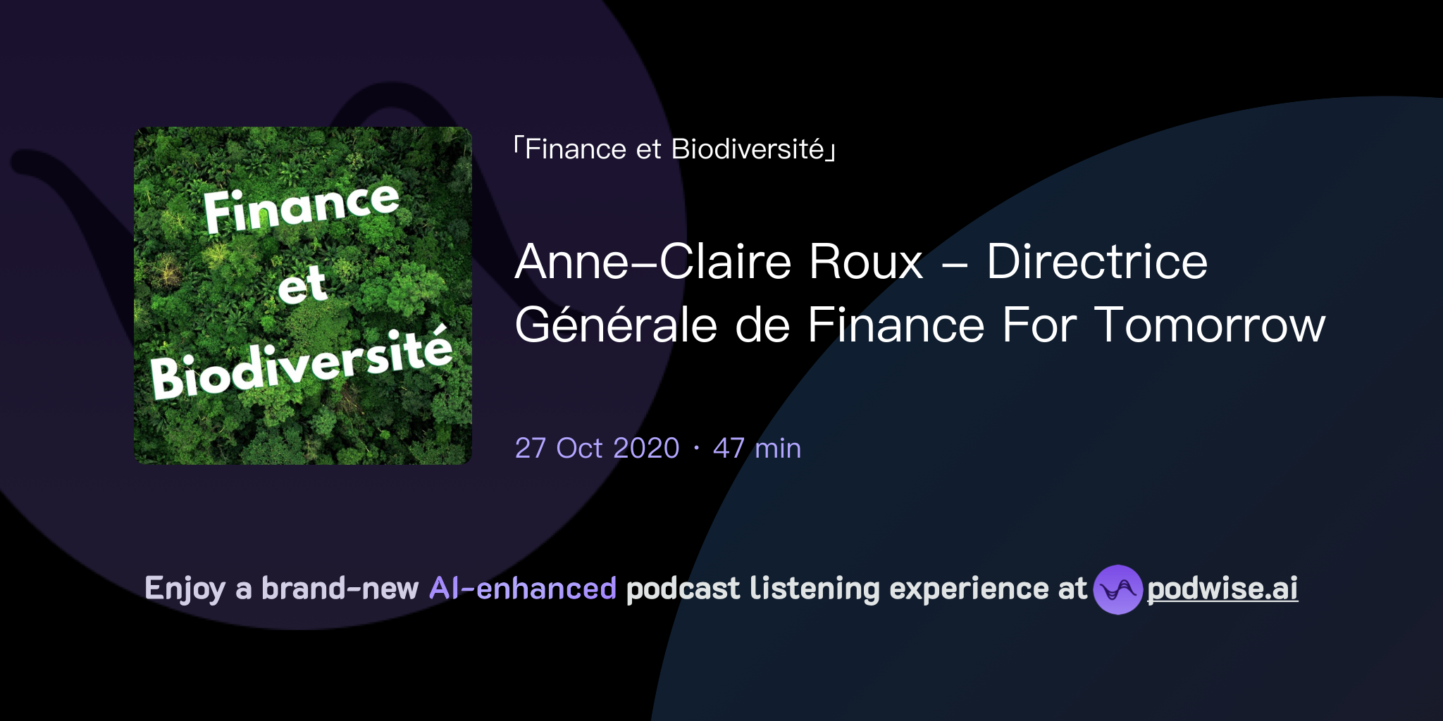 Anne-Claire Roux - Directrice Générale de Finance For Tomorrow ...