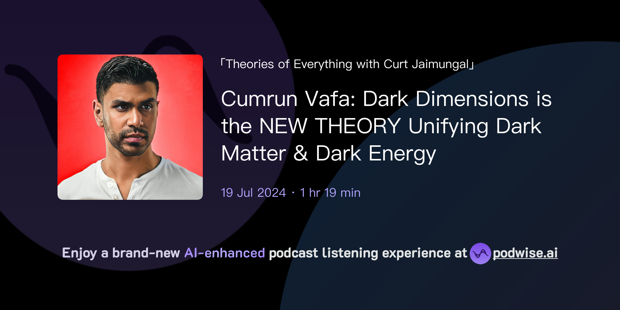 Cumrun Vafa: Dark Dimensions is the NEW THEORY Unifying Dark Matter ...