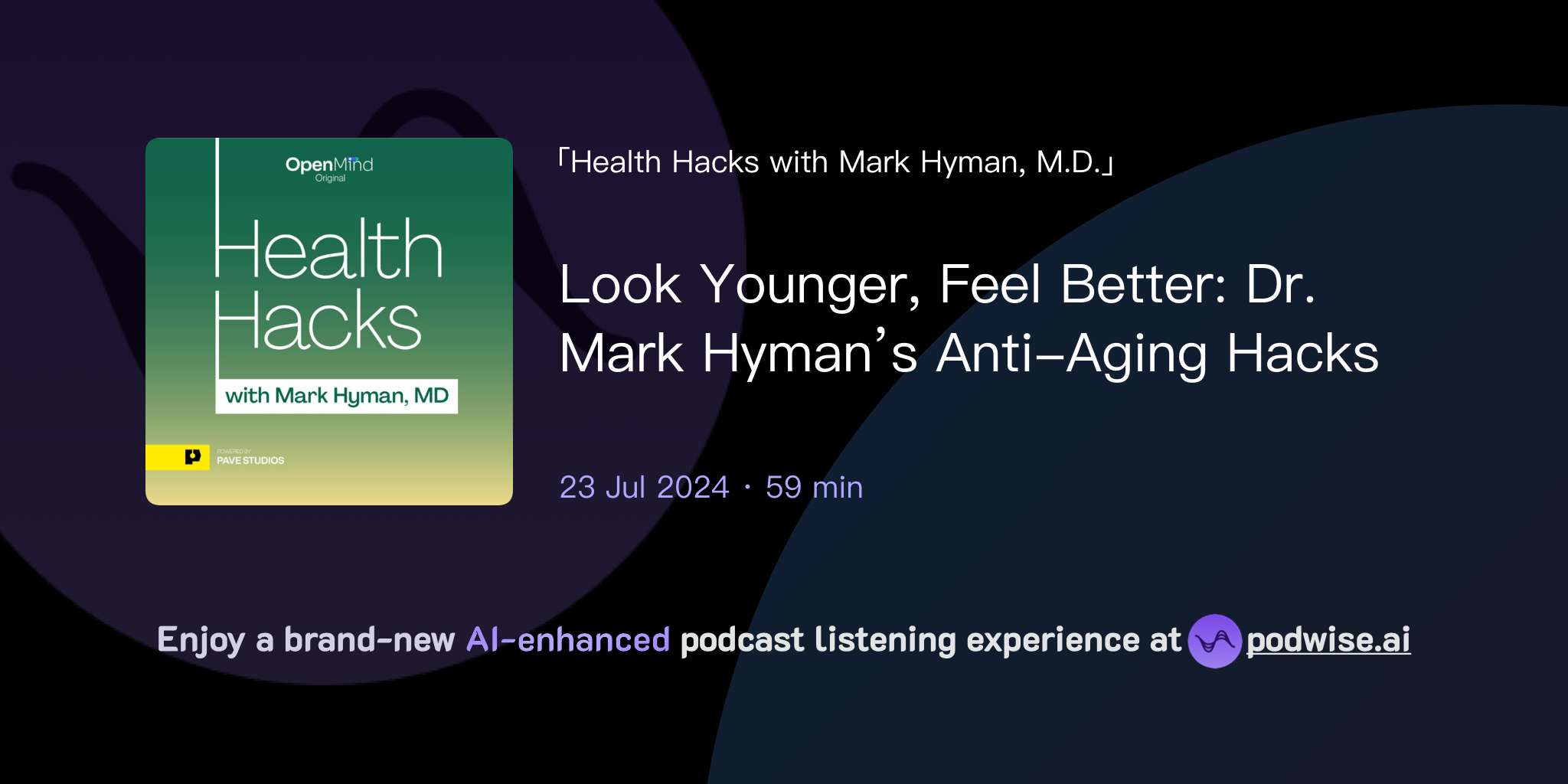 Look Younger, Feel Better: Dr. Mark Hyman’s Anti-Aging Hacks | Health Hacks with Mark Hyman, M.D ...
