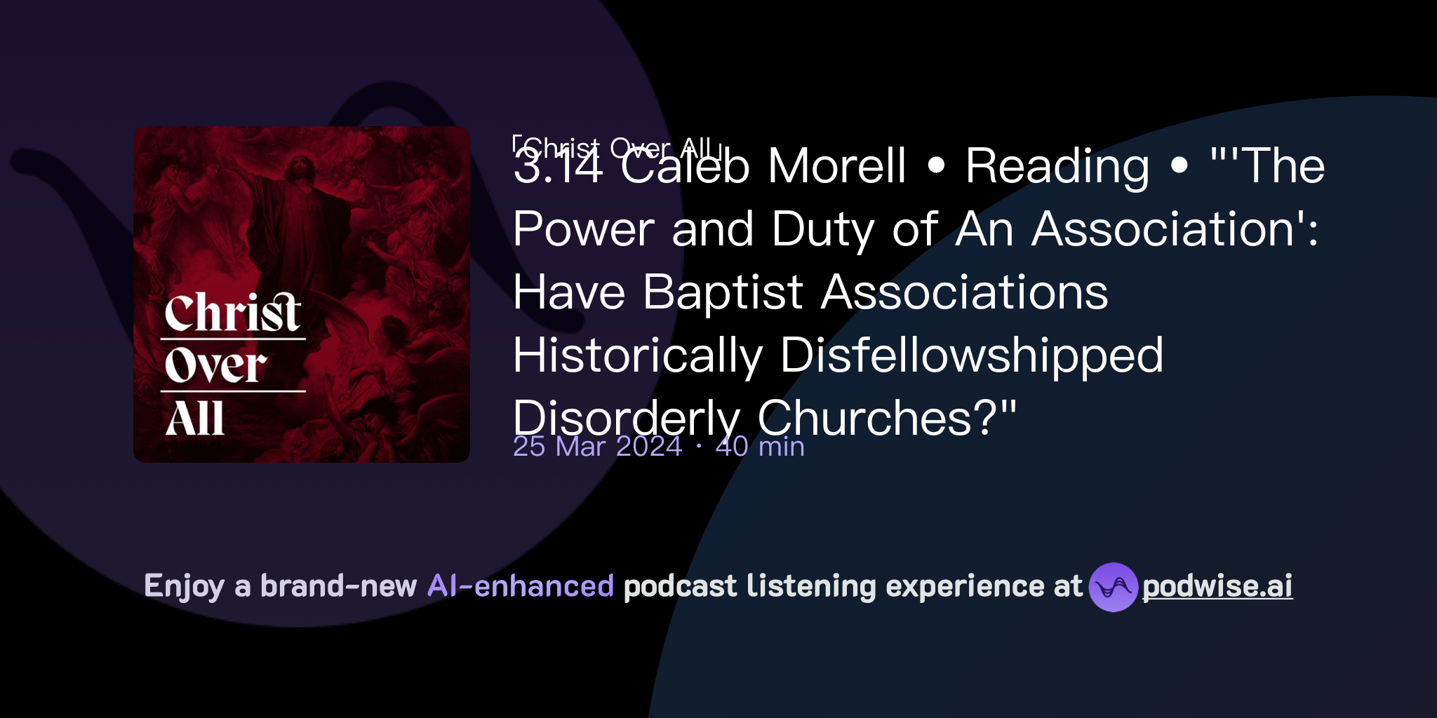 3.14 Caleb Morell • Reading • "'The Power and Duty of An Association ...