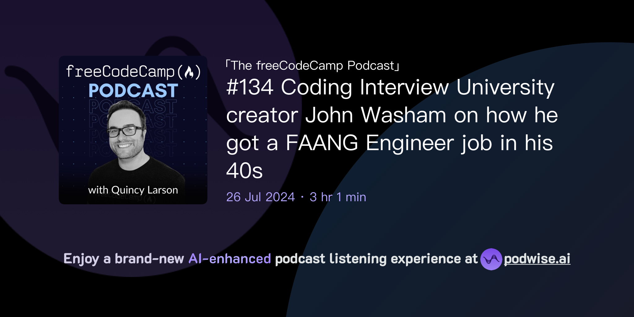 #134 Coding Interview University creator John Washam on how he got a FAANG Engineer job in his ...