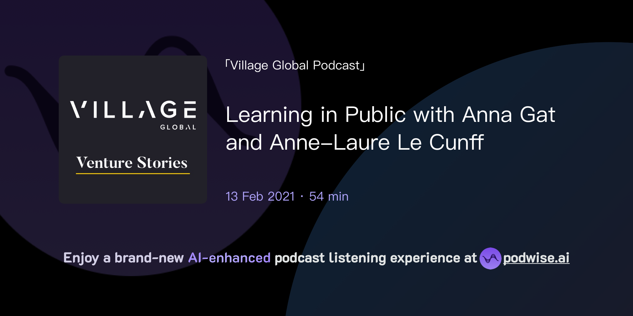 Learning in Public with Anna Gat and Anne-Laure Le Cunff | Village ...