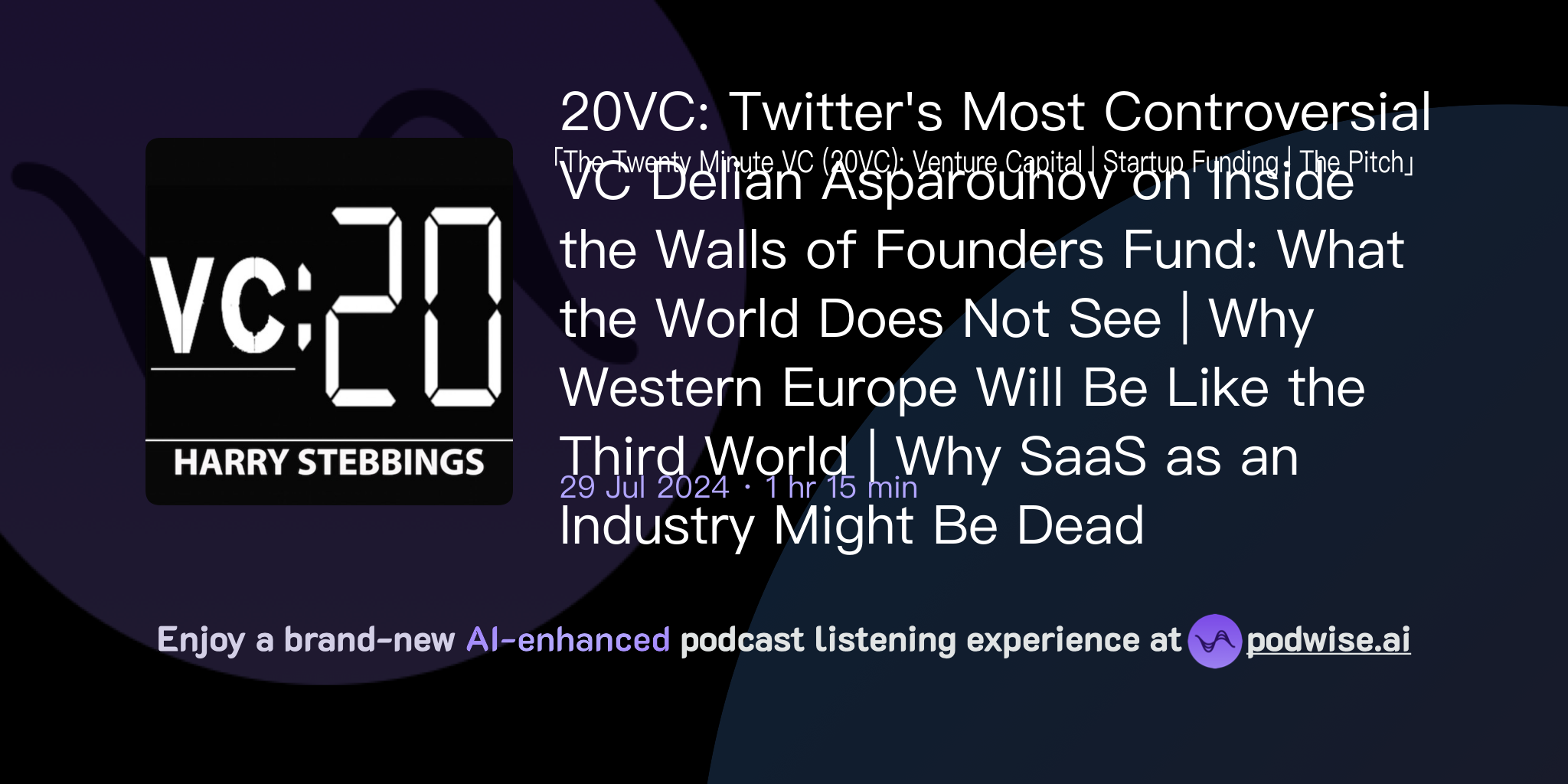 20VC: Twitter's Most Controversial VC Delian Asparouhov on Inside the ...
