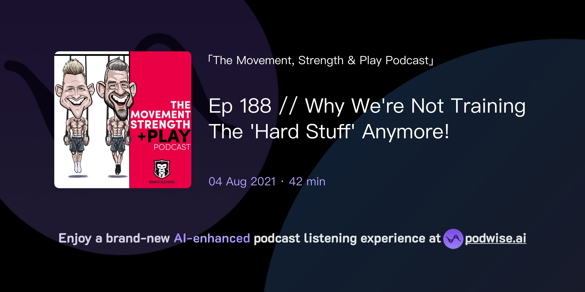 Ep 188 // Why We're Not Training The 'Hard Stuff' Anymore! | The ...