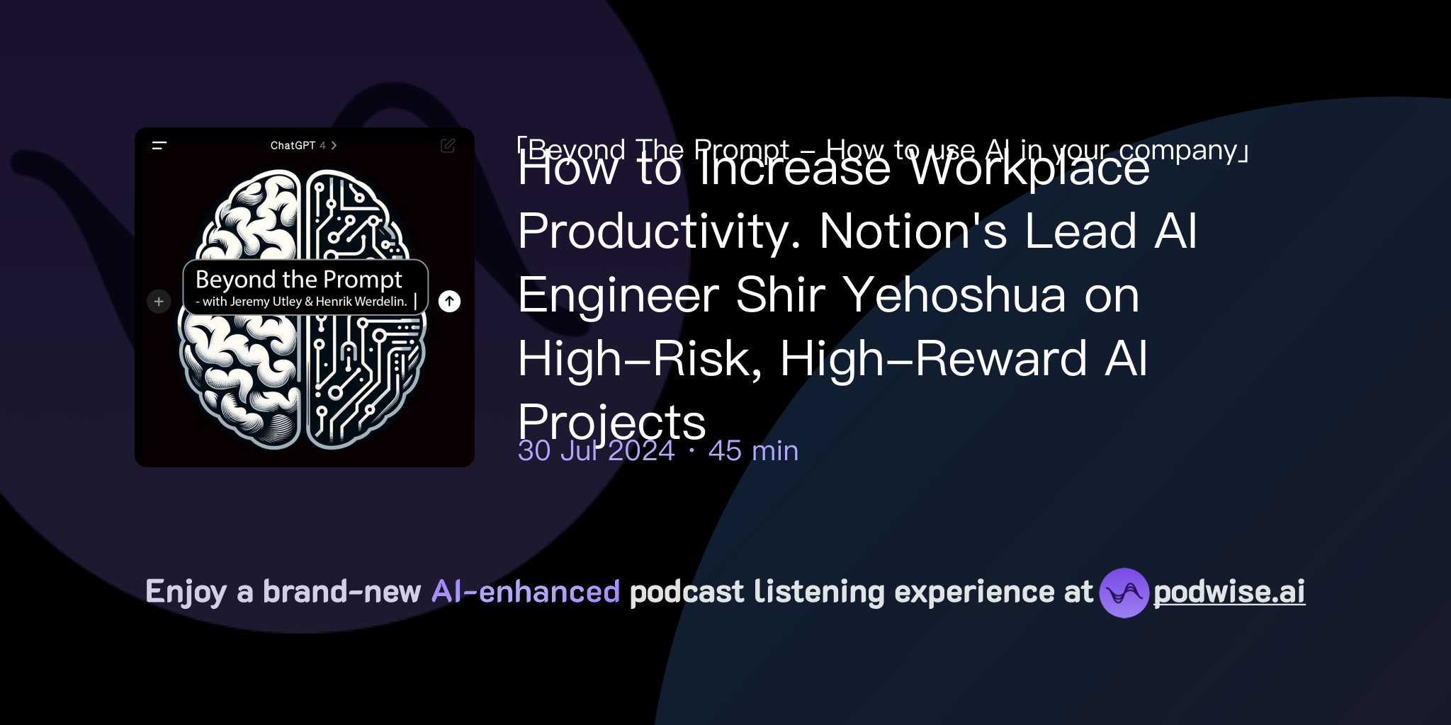 How to Increase Workplace Productivity. Notion's Lead AI Engineer Shir Yehoshua on High-Risk ...