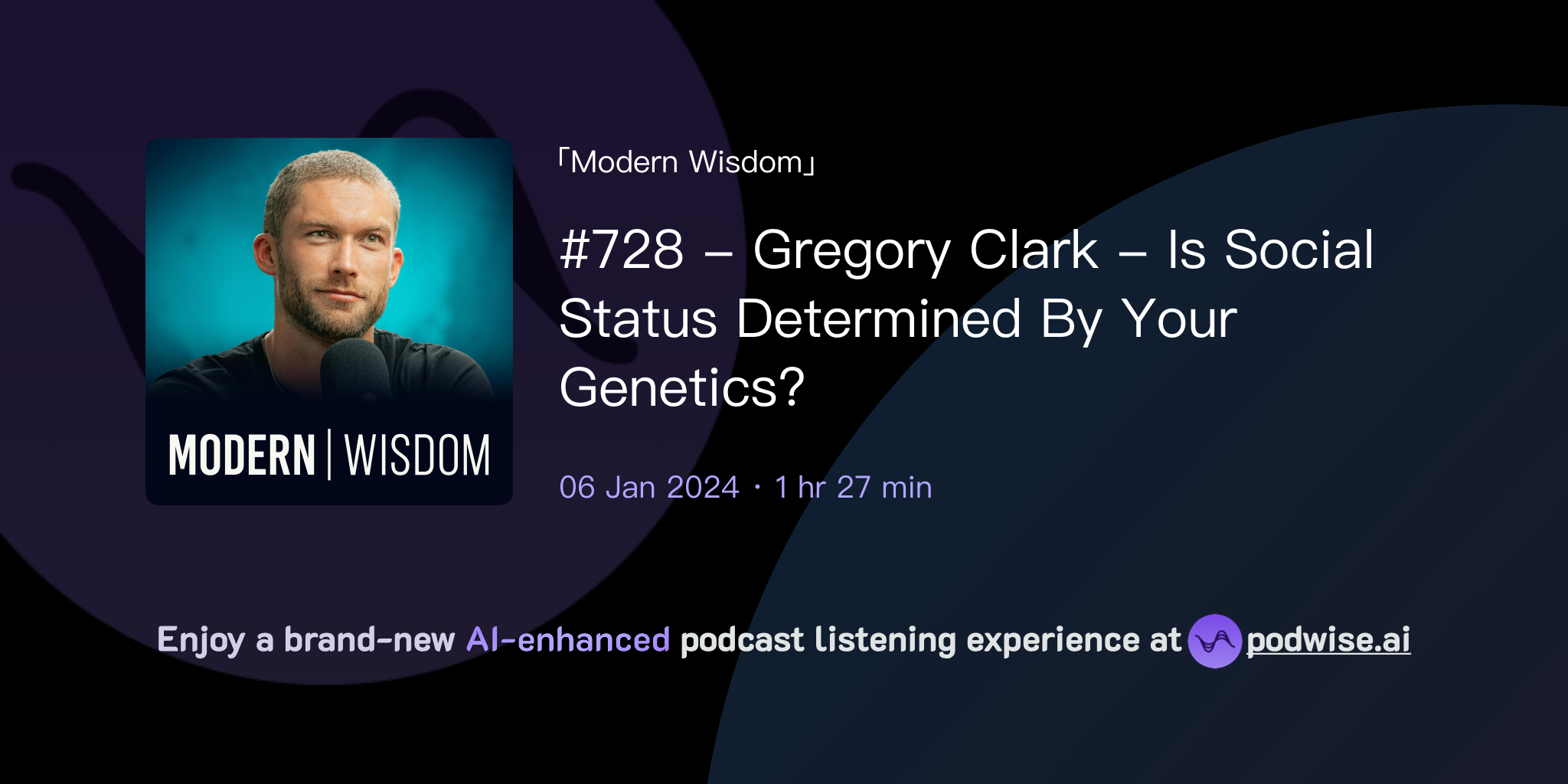 #728 - Gregory Clark - Is Social Status Determined By Your Genetics ...