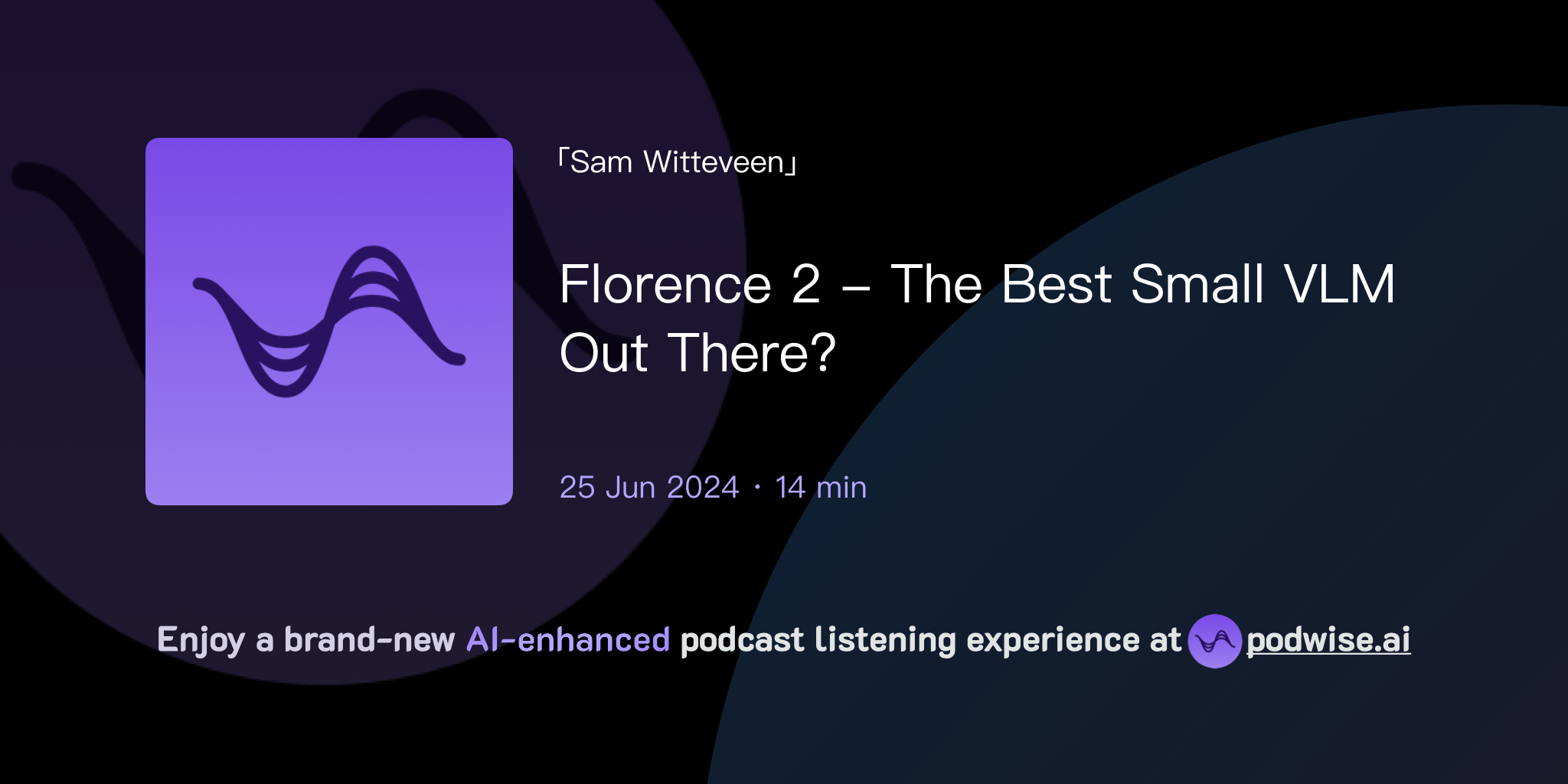 Florence 2 - The Best Small VLM Out There? | Sam Witteveen | Podwise