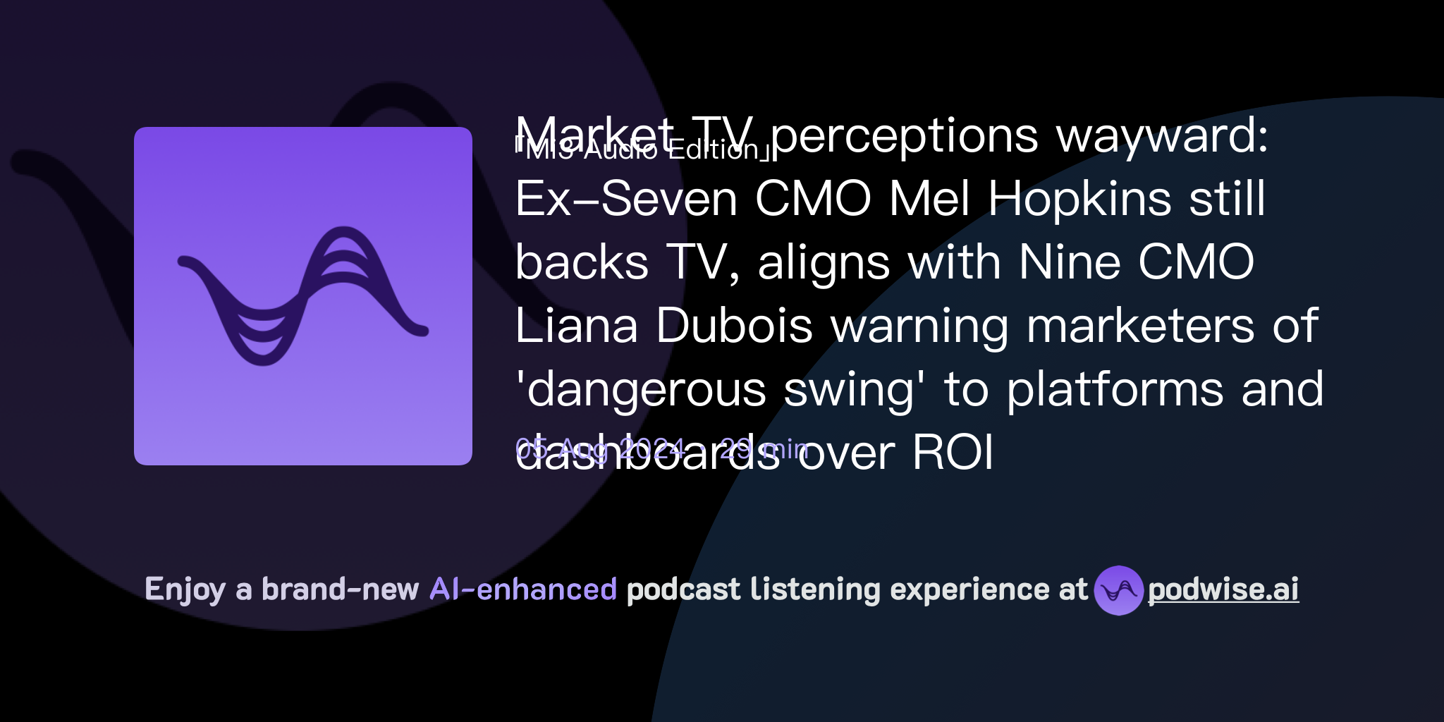Market TV perceptions wayward: Ex-Seven CMO Mel Hopkins still backs TV ...