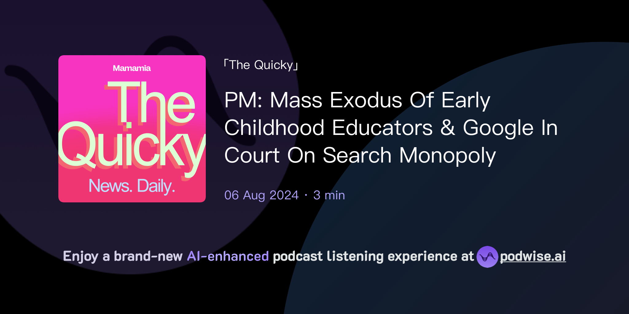 PM: Mass Exodus Of Early Childhood Educators & Google In Court On ...