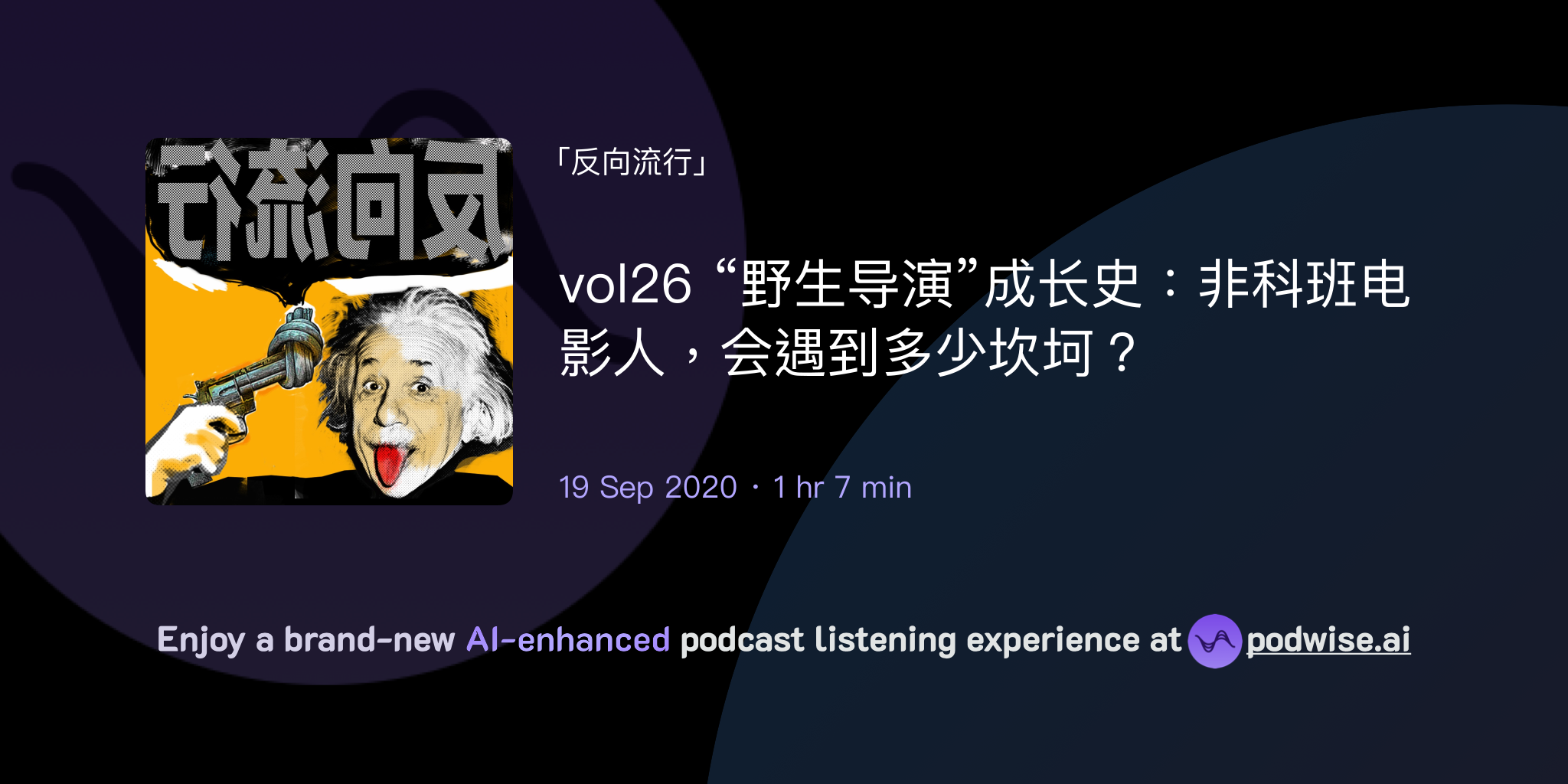 vol26 “野生导演”成长史：非科班电影人，会遇到多少坎坷？ | 反向流行 | Podwise