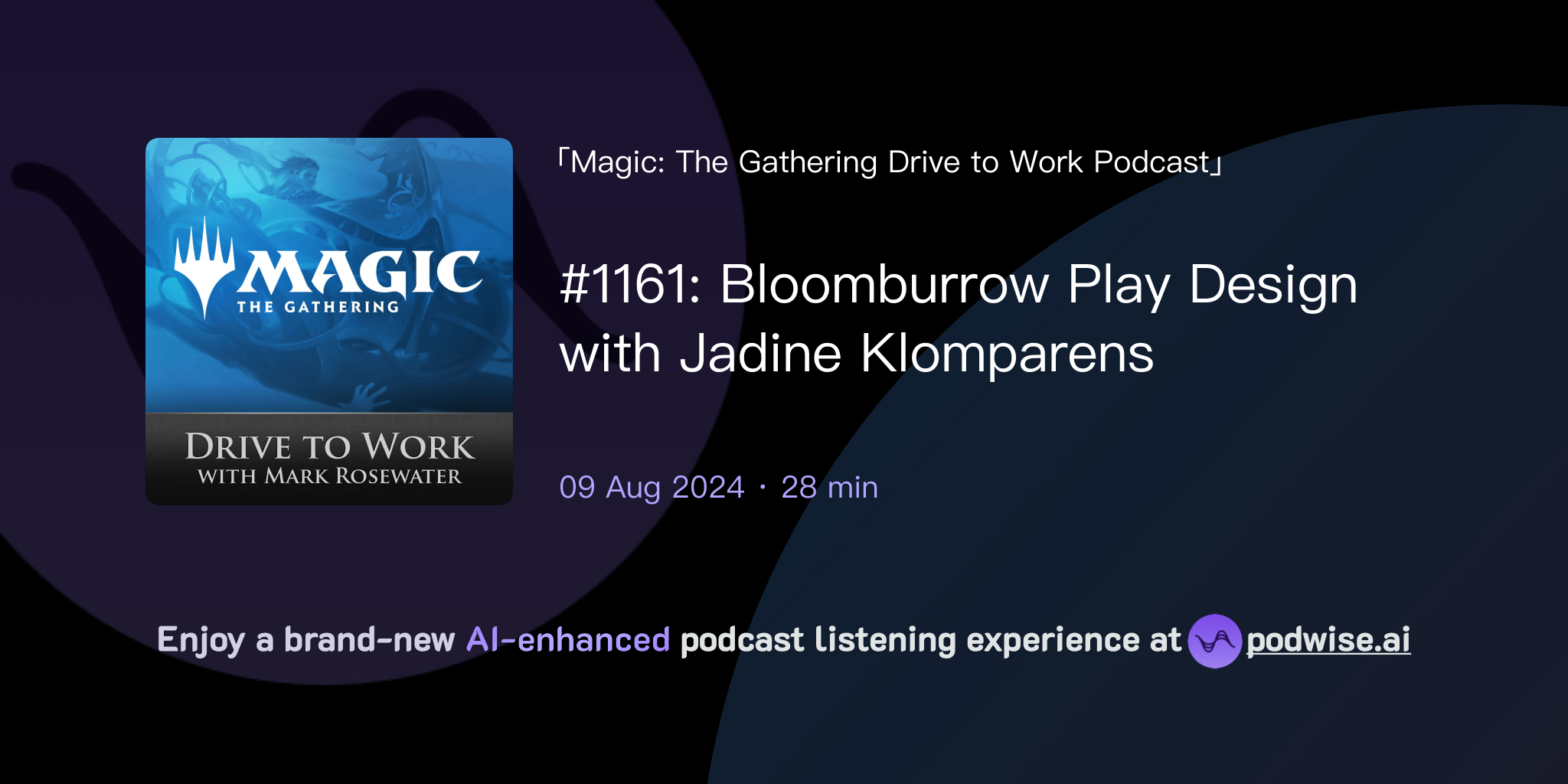 #1161: Bloomburrow Play Design with Jadine Klomparens | Magic: The ...