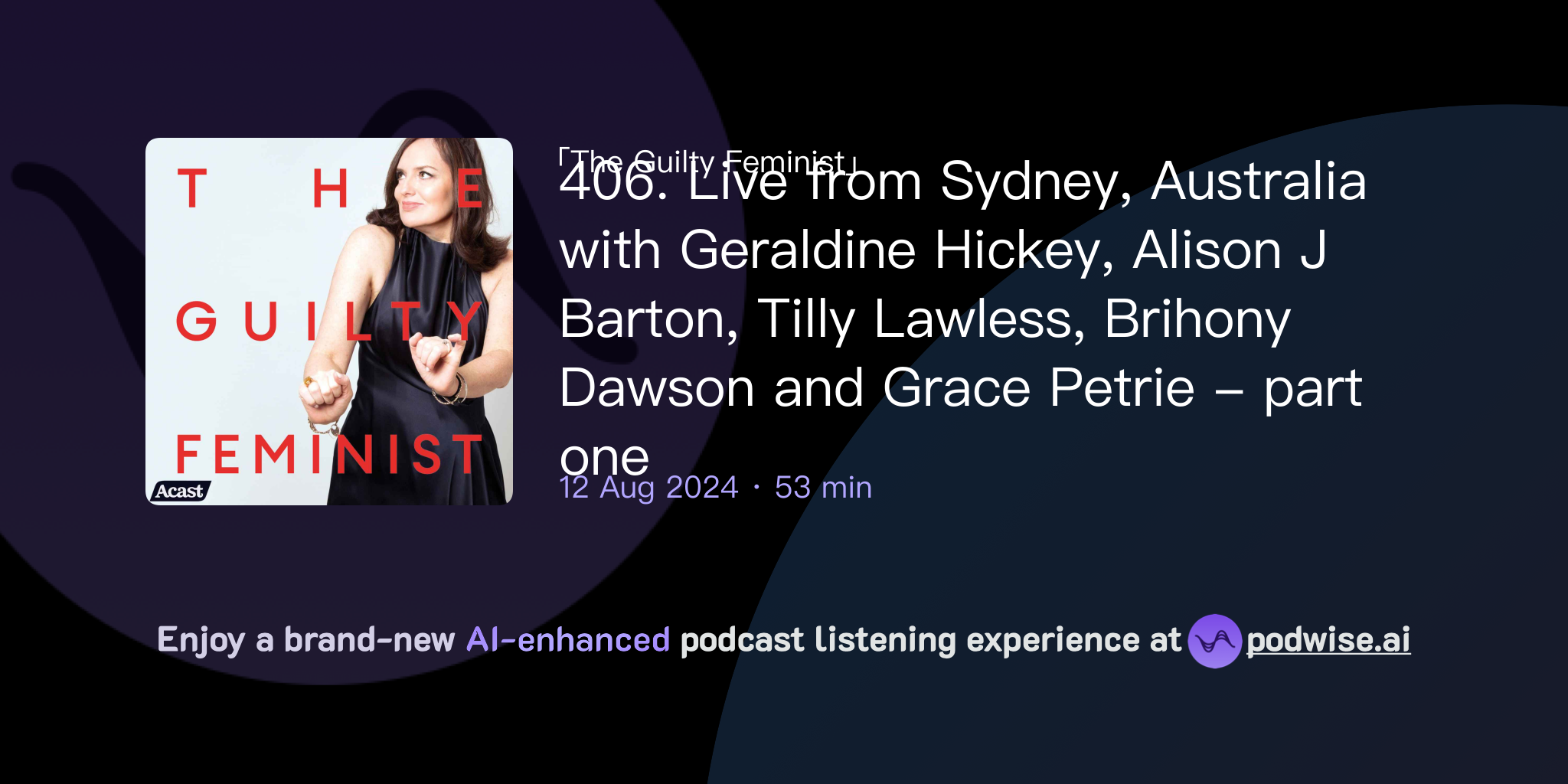 406. Live from Sydney, Australia with Geraldine Hickey, Alison J Barton ...
