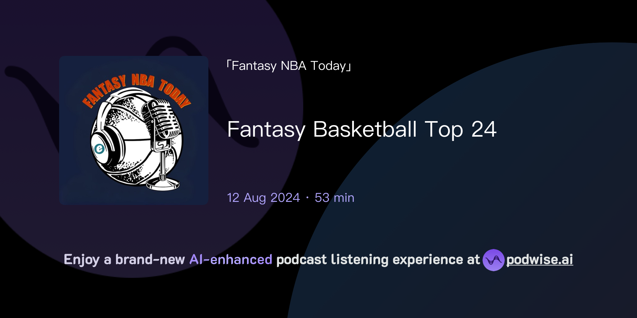 Fantasy Basketball Top 24 | Fantasy NBA Today | Podwise
