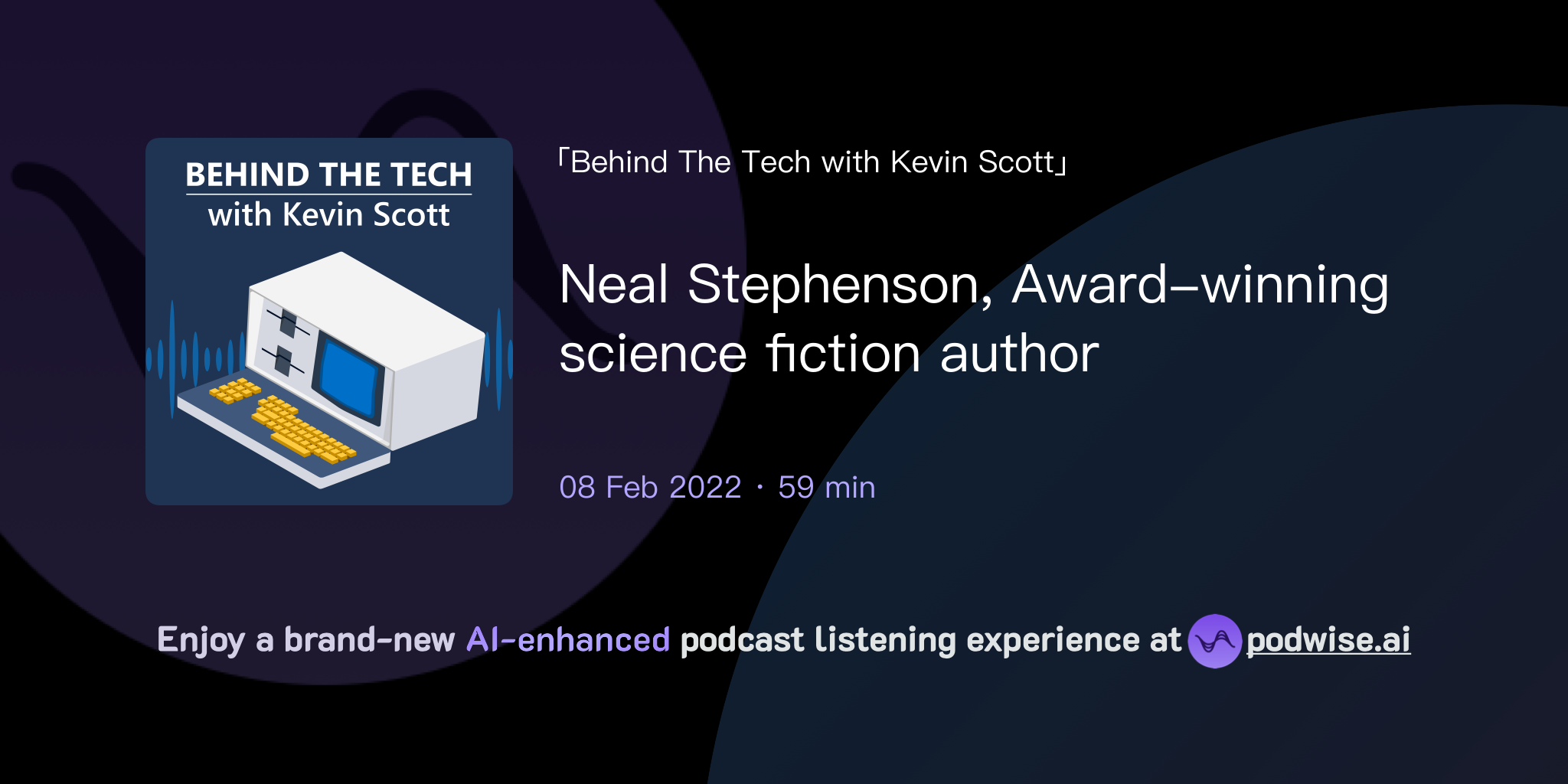 Neal Stephenson, Award-winning science fiction author | Behind The Tech ...