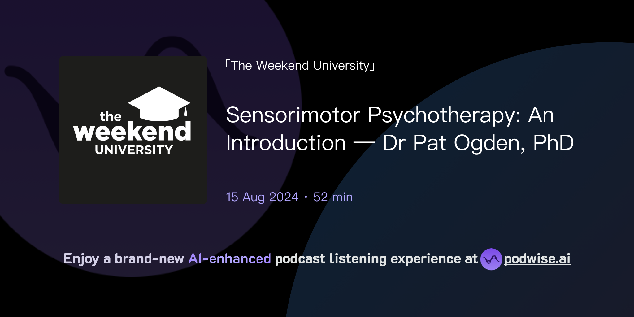 Sensorimotor Psychotherapy: An Introduction — Dr Pat Ogden, PhD | The ...