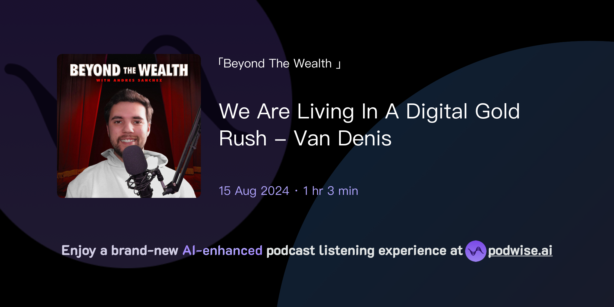 We Are Living In A Digital Gold Rush - Van Denis | Beyond The Wealth ...