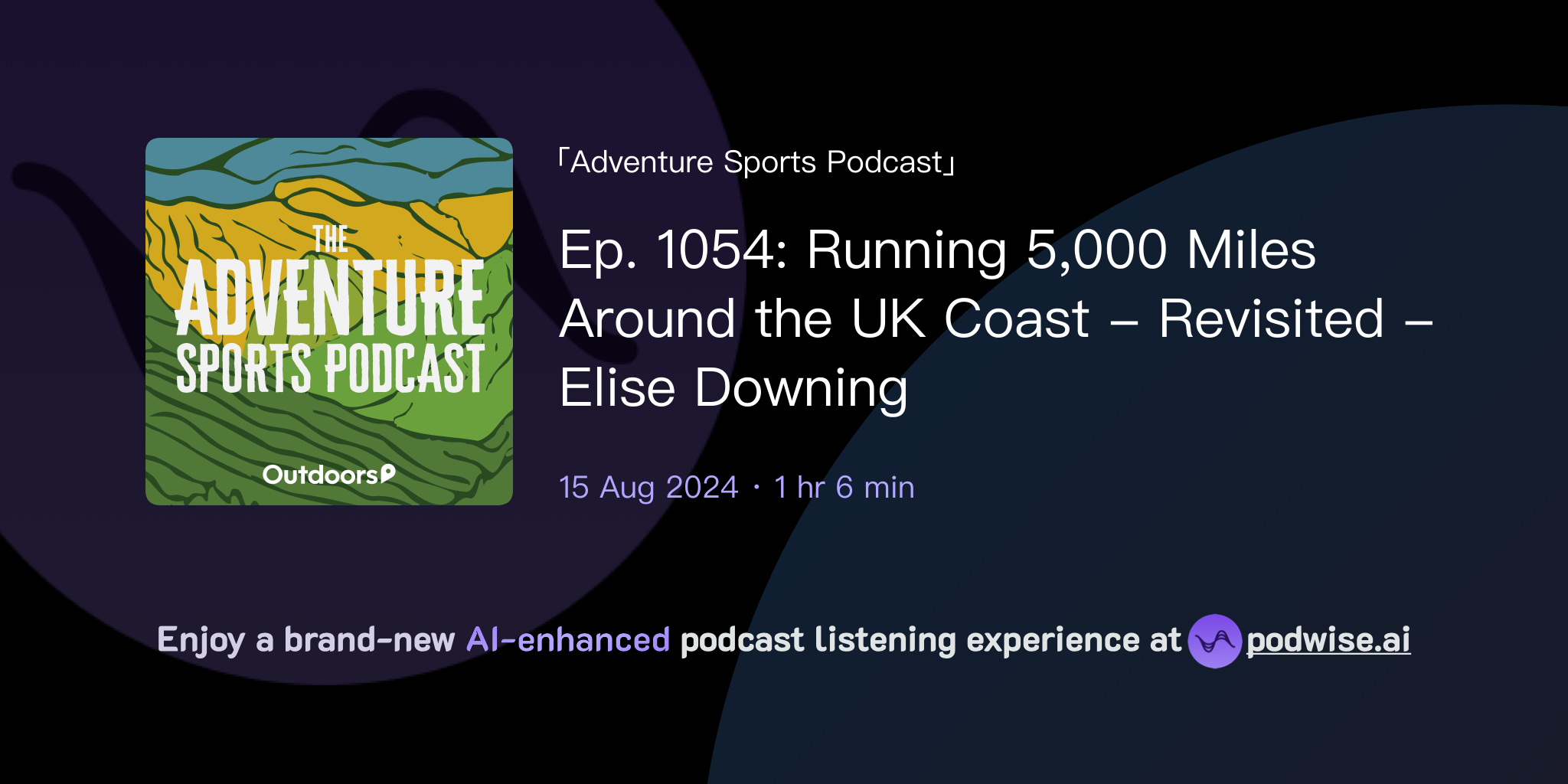 Ep. 1054: Running 5,000 Miles Around the UK Coast - Revisited - Elise Downing | Adventure Sports ...