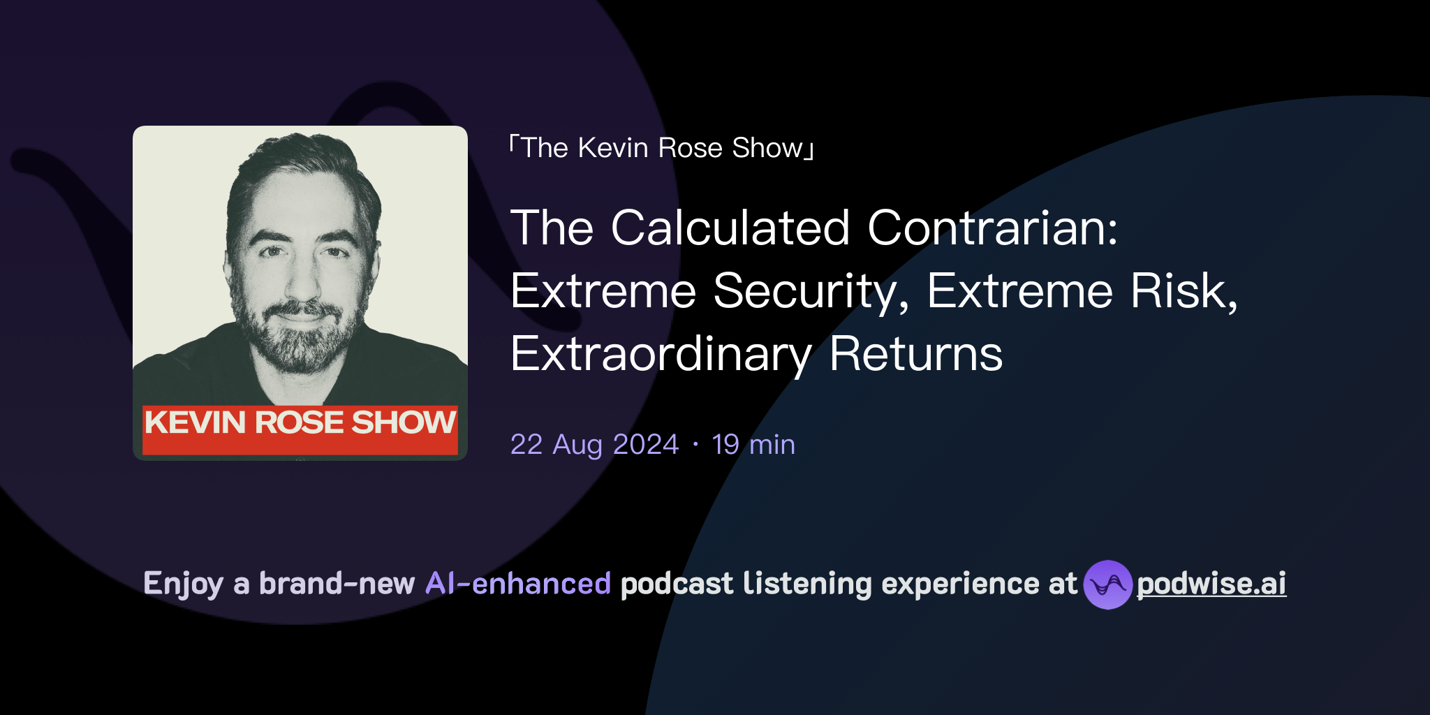 The Calculated Contrarian: Extreme Security, Extreme Risk ...