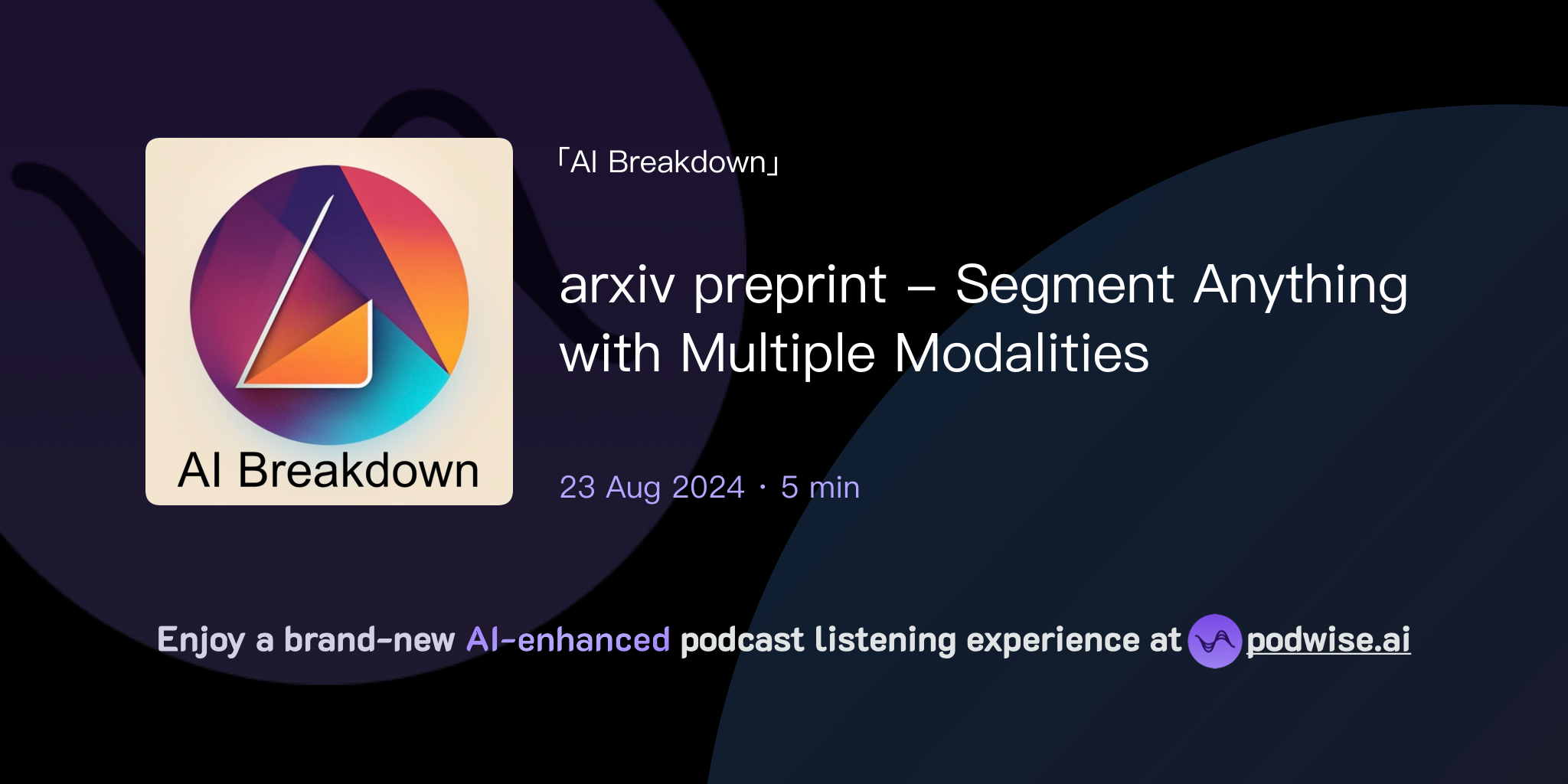 arxiv preprint - Segment Anything with Multiple Modalities | AI ...