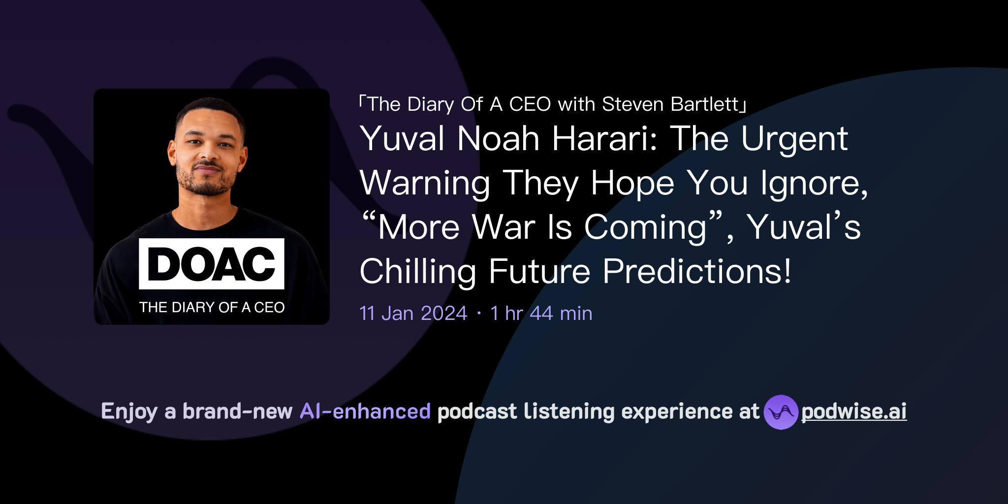 Yuval Noah Harari: The Urgent Warning They Hope You Ignore, “More War Is Coming”, Yuval’s ...