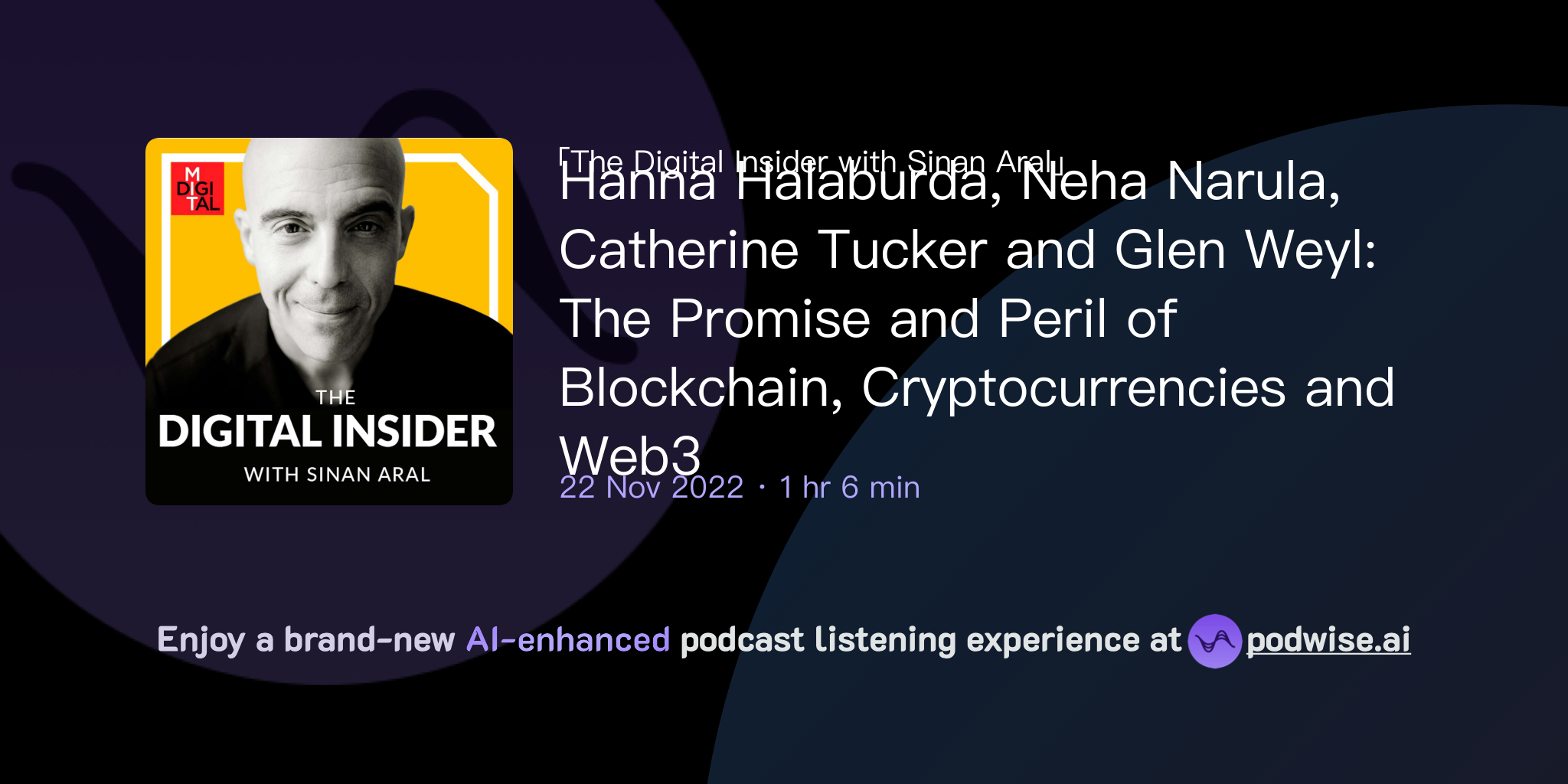 Hanna Halaburda, Neha Narula, Catherine Tucker and Glen Weyl: The ...