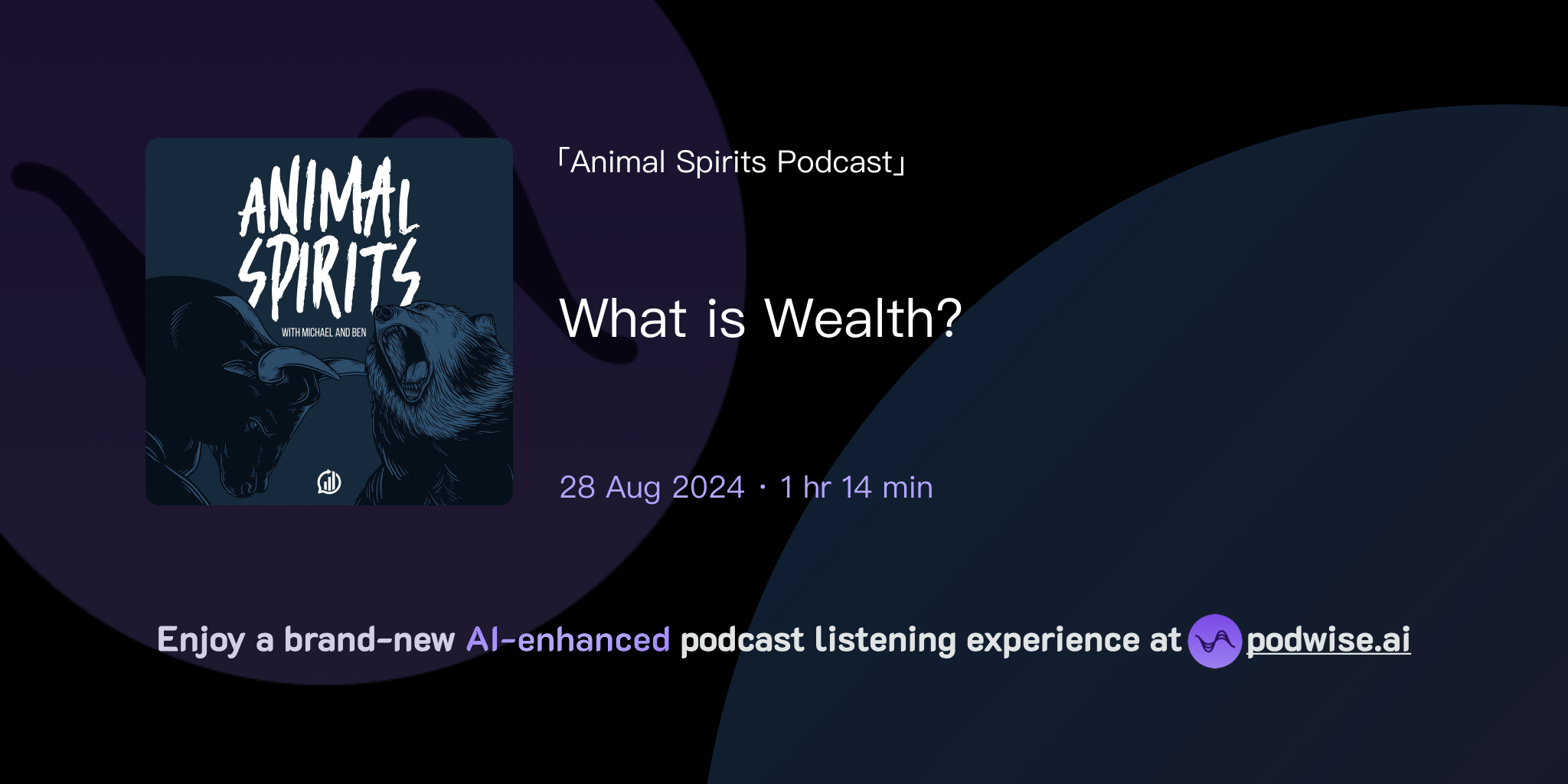 What is Wealth? | Animal Spirits Podcast | Podwise