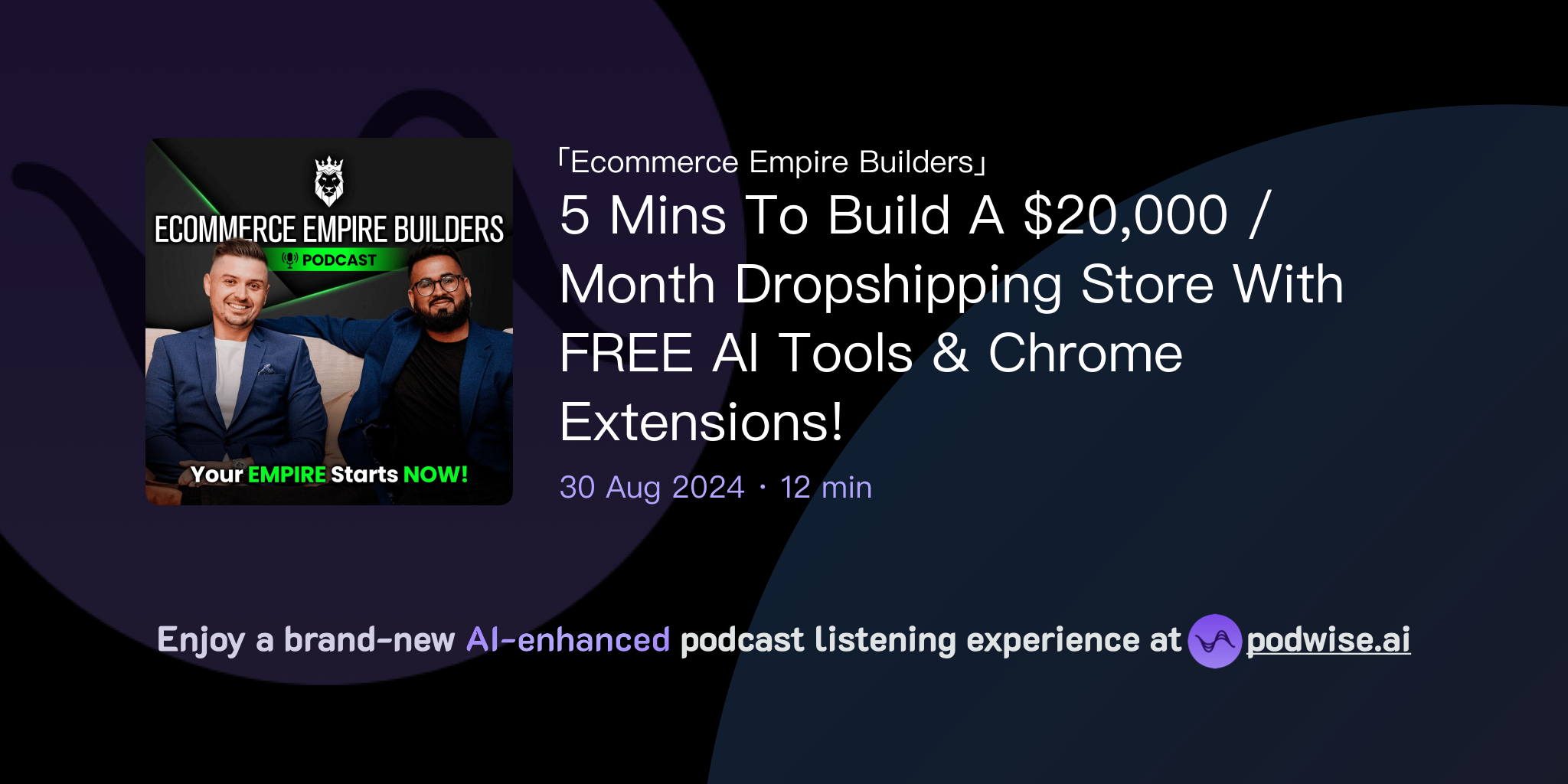 5 Mins To Build A $20,000 / Month Dropshipping Store With FREE AI Tools & Chrome Extensions ...