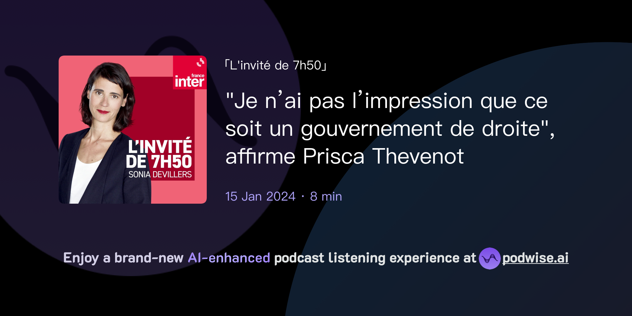 "Je n’ai pas l’impression que ce soit un gouvernement de droite", affirme Prisca Thevenot | L ...