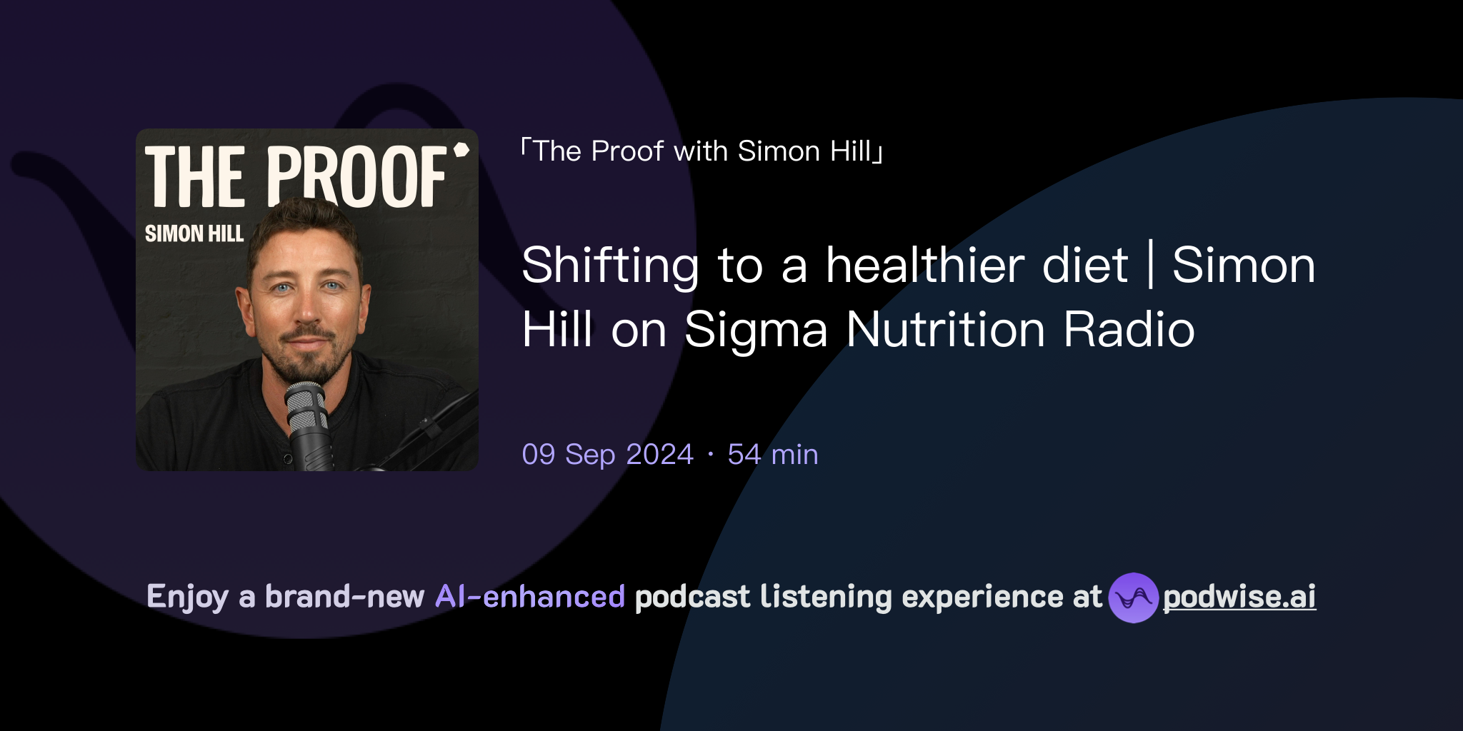 Shifting to a healthier diet | Simon Hill on Sigma Nutrition Radio ...
