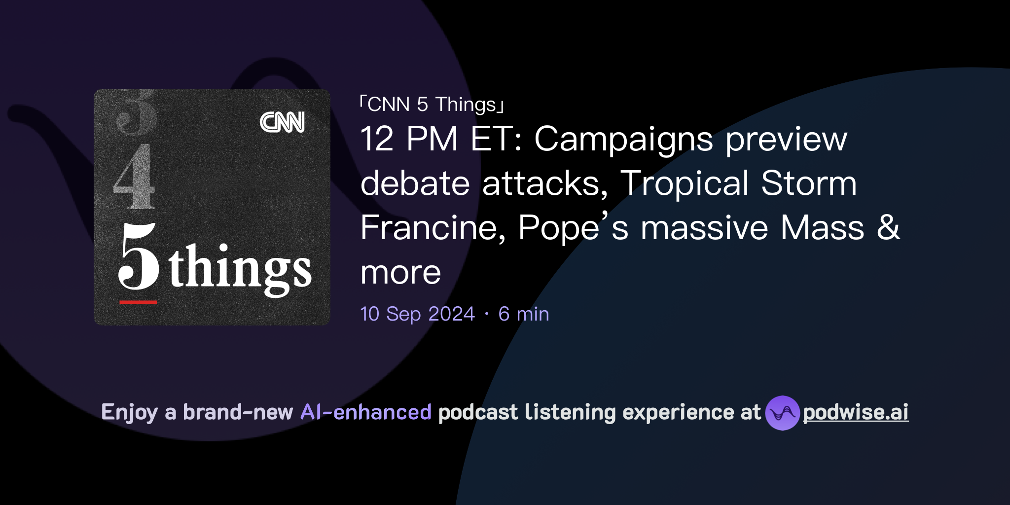 12 PM ET: Campaigns preview debate attacks, Tropical Storm Francine ...