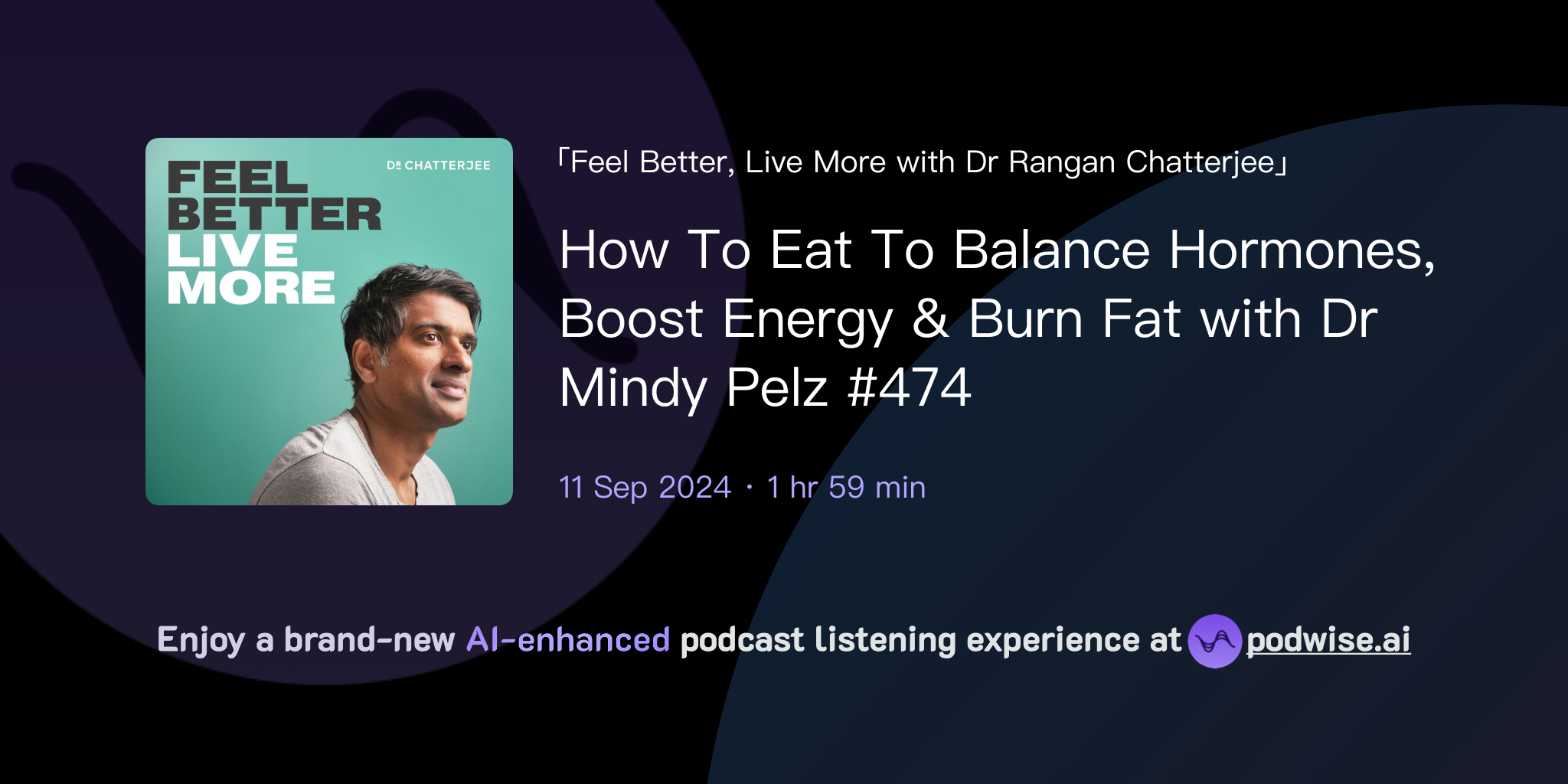 #474 How To Eat To Balance Hormones, Boost Energy & Burn Fat with Dr ...