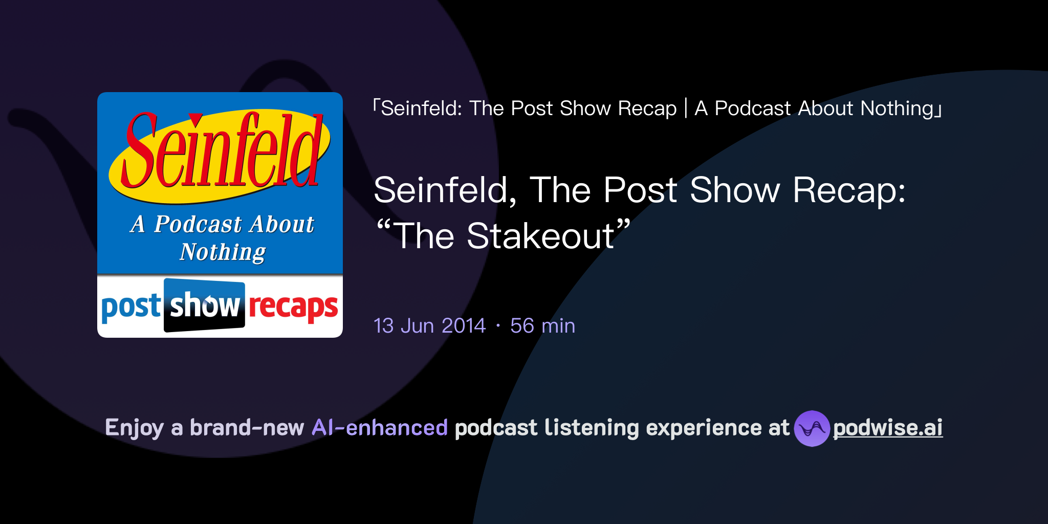 Seinfeld, The Post Show Recap: “The Stakeout” | Seinfeld: The Post Show ...