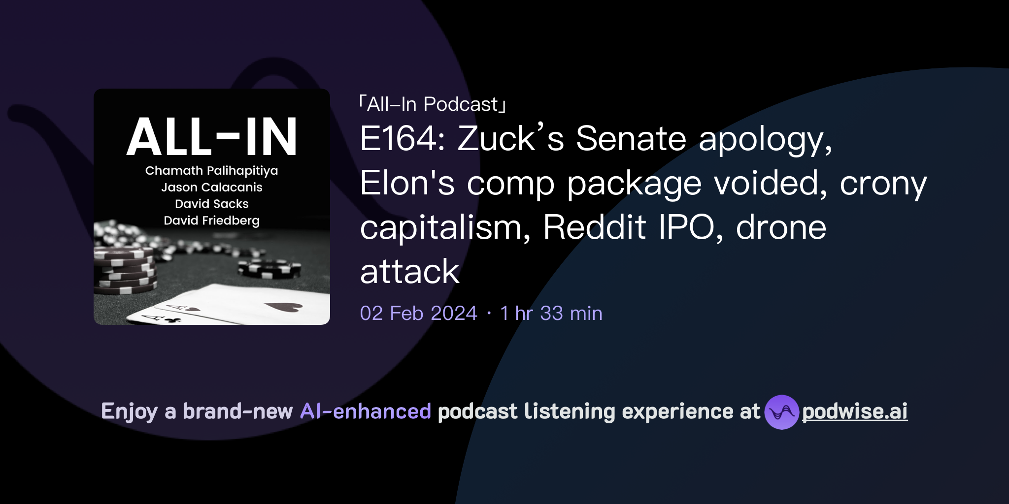 E164: Zuck’s Senate apology, Elon's comp package voided, crony capitalism, Reddit IPO, drone ...