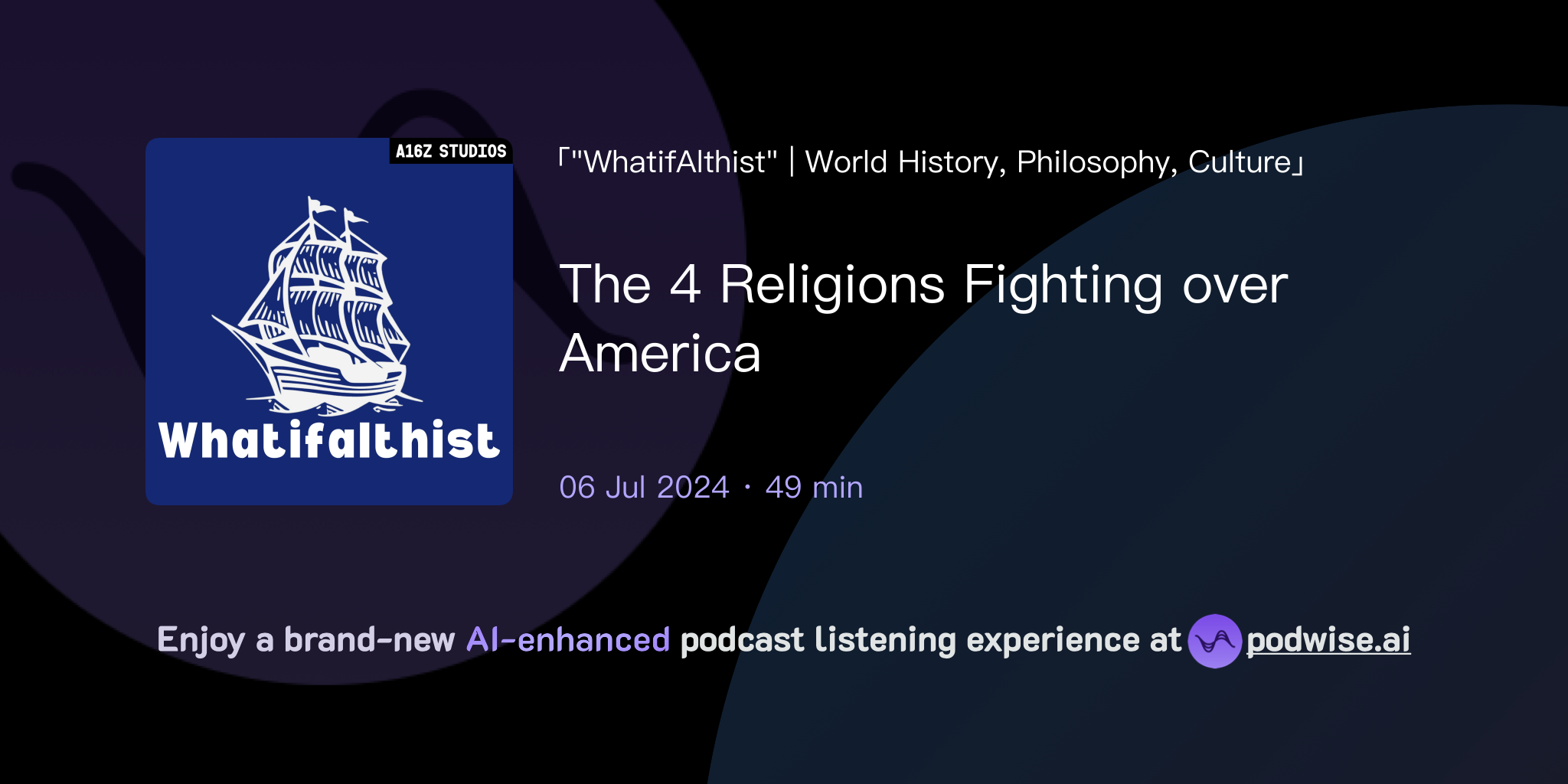 The 4 Religions Fighting over America | "WhatifAlthist" | World History, Philosophy, Culture ...