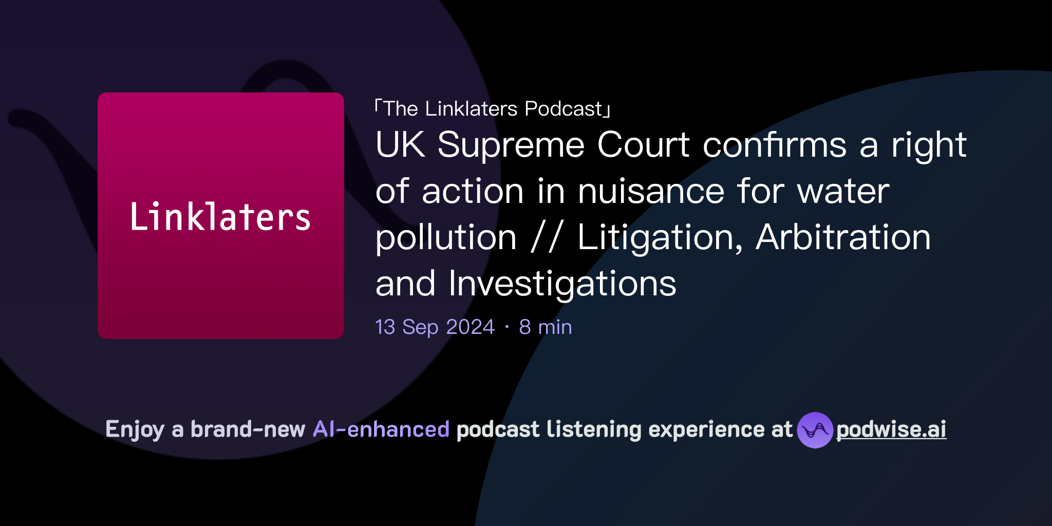 UK Supreme Court confirms a right of action in nuisance for water ...