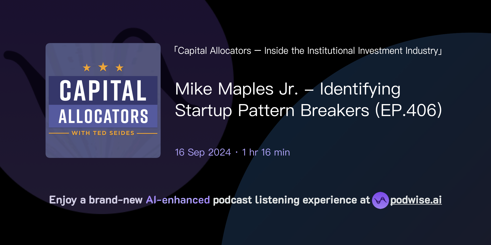 Mike Maples Jr. - Identifying Startup Pattern Breakers (EP.406 ...