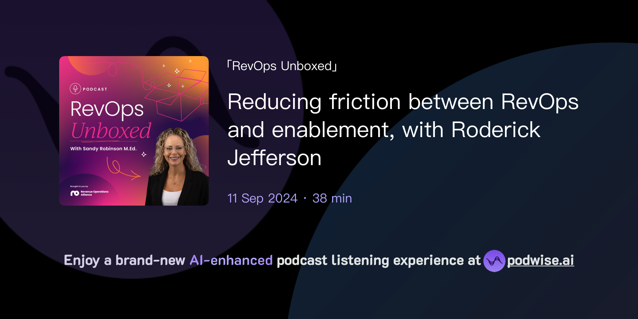Reducing friction between RevOps and enablement, with Roderick ...