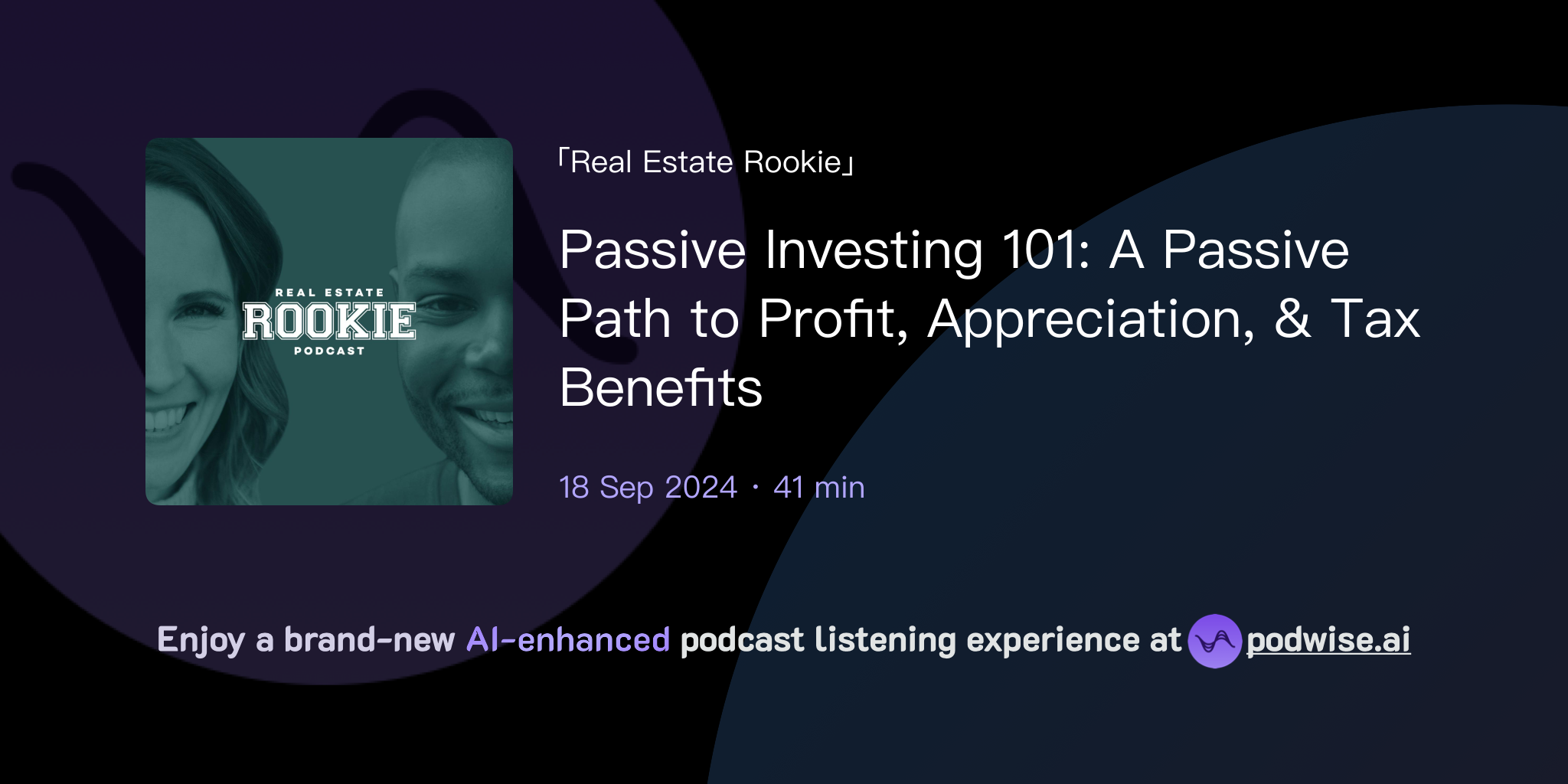 Passive Investing 101: A Passive Path to Profit, Appreciation, & Tax Benefits | Real Estate ...