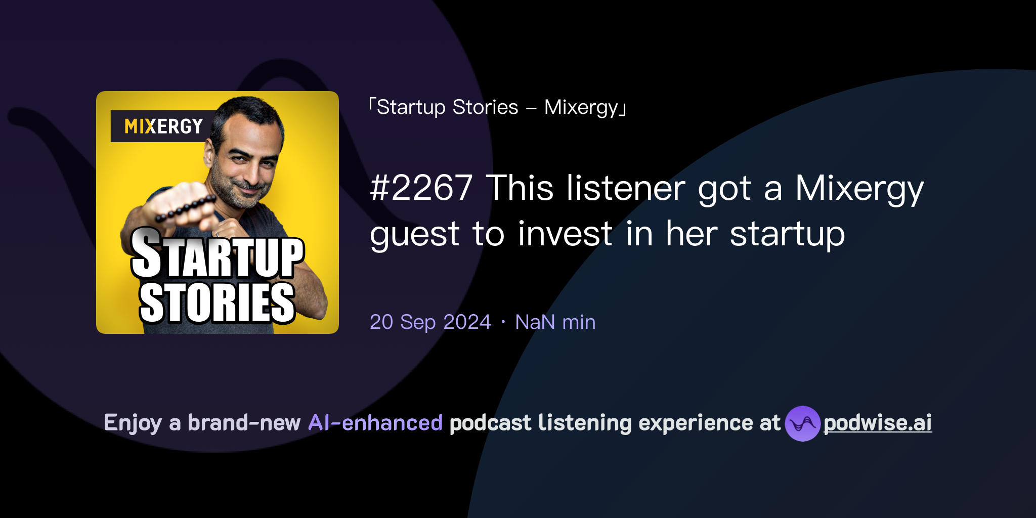 #2267 This listener got a Mixergy guest to invest in her startup | Startup Stories - Mixergy ...