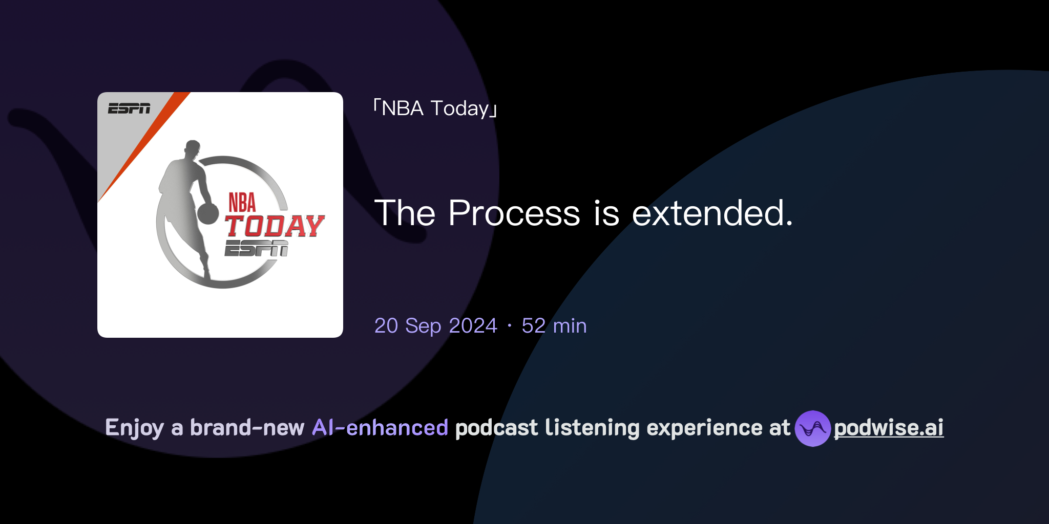 The Process is extended. | NBA Today | Podwise