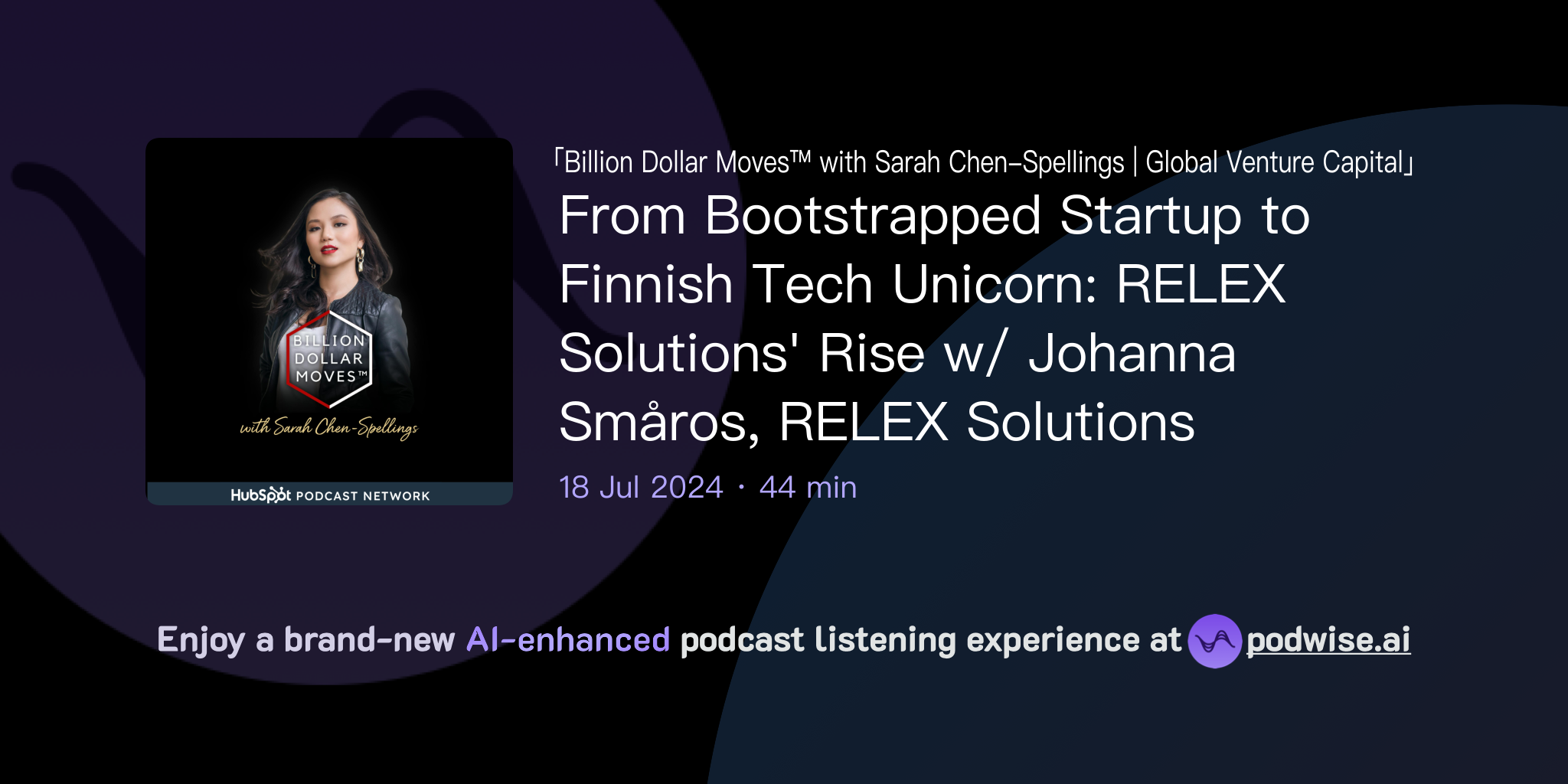 From Bootstrapped Startup to Finnish Tech Unicorn: RELEX Solutions' Rise w/ Johanna Småros ...