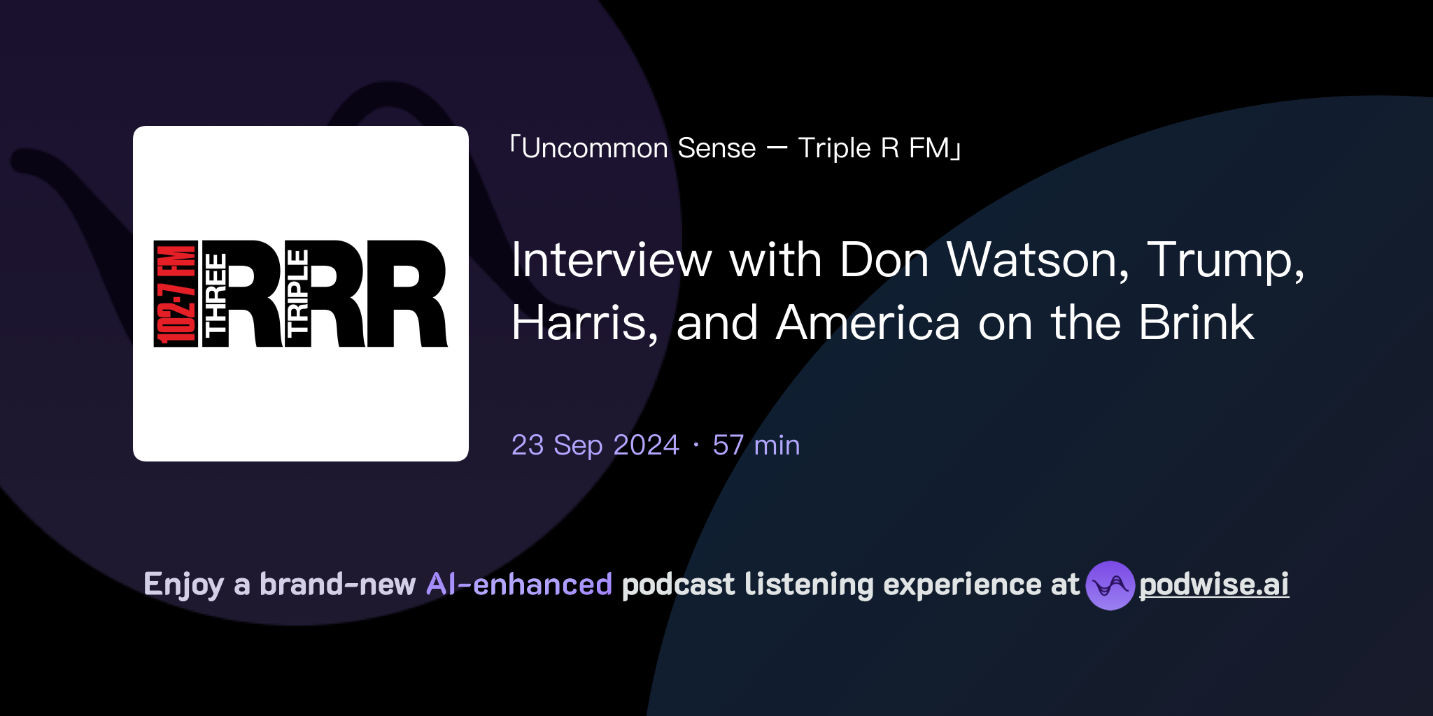 Interview with Don Watson, Trump, Harris, and America on the Brink ...